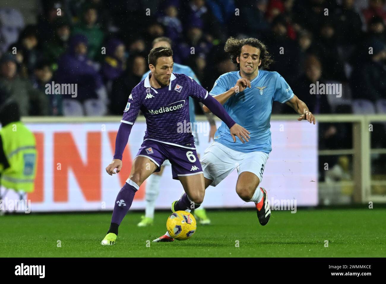Arthur Melo (Fiorentina)Matto Guendouze (Lazio) during the Italian ...