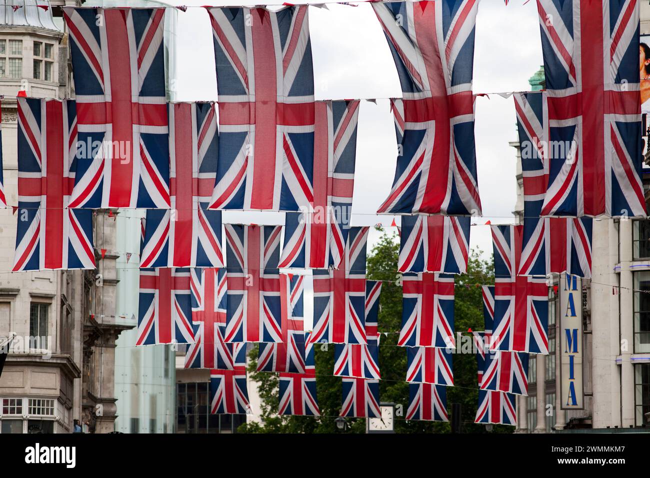 Flags in regents street hi-res stock photography and images - Alamy