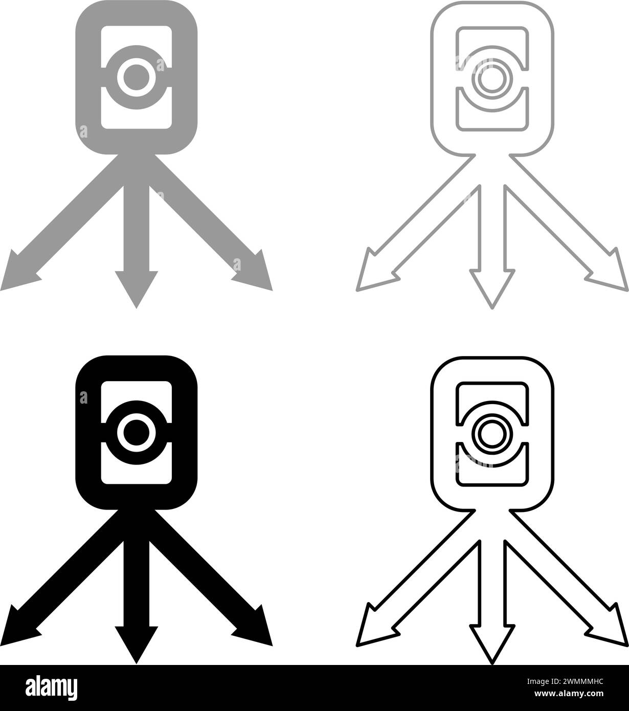 Theodolite survey equipment for measurements on tripod geodetic device ...