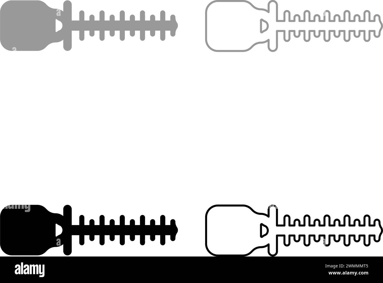 Bush cutter trimmer for bushes mowing hedge garden work concept set ...