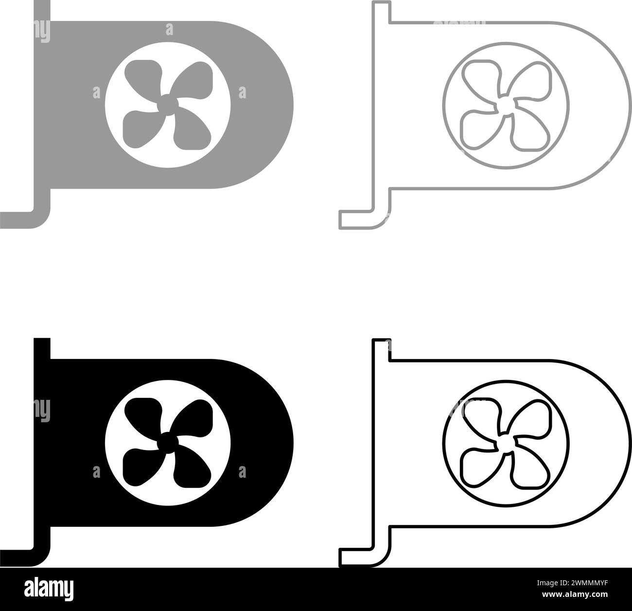 Graphic Card Gpu Pc Personal Computer Hardware Components Set Icon Grey Black Color Vector