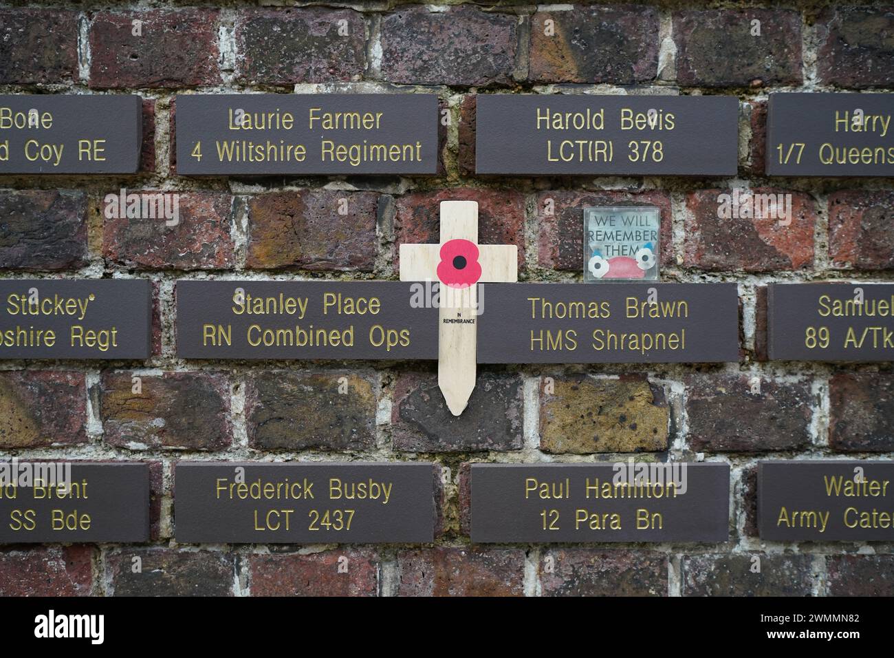 The Normandy Memorial Wall at the D-Day Story museum, Southsea ...