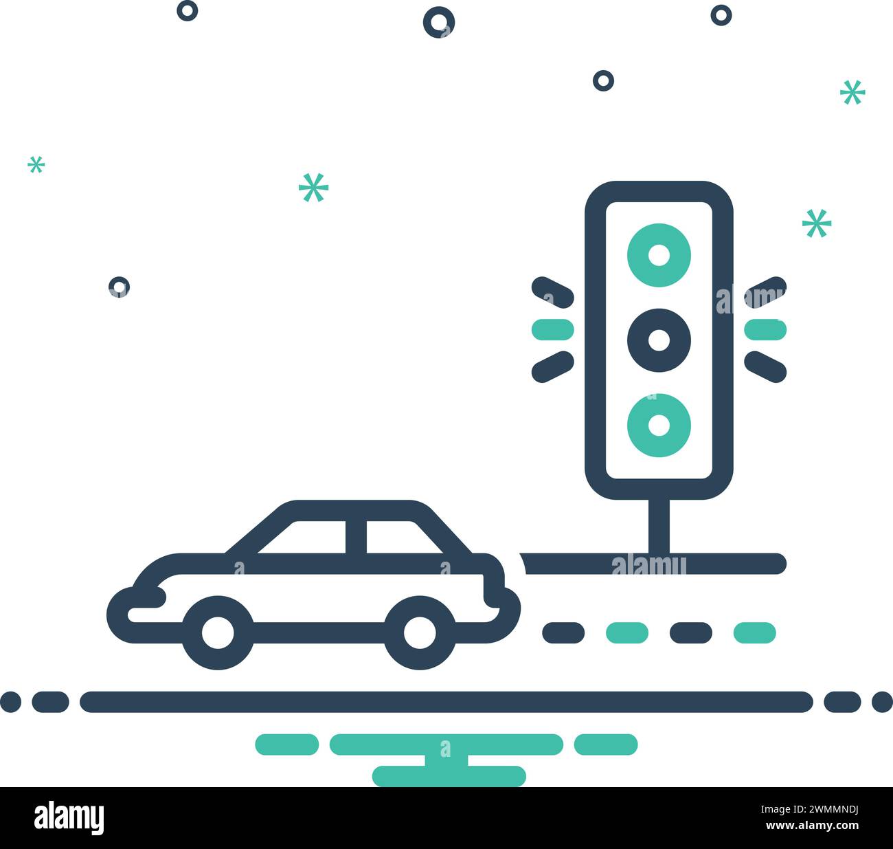 Traffic signal silhouette Stock Vector Images - Alamy