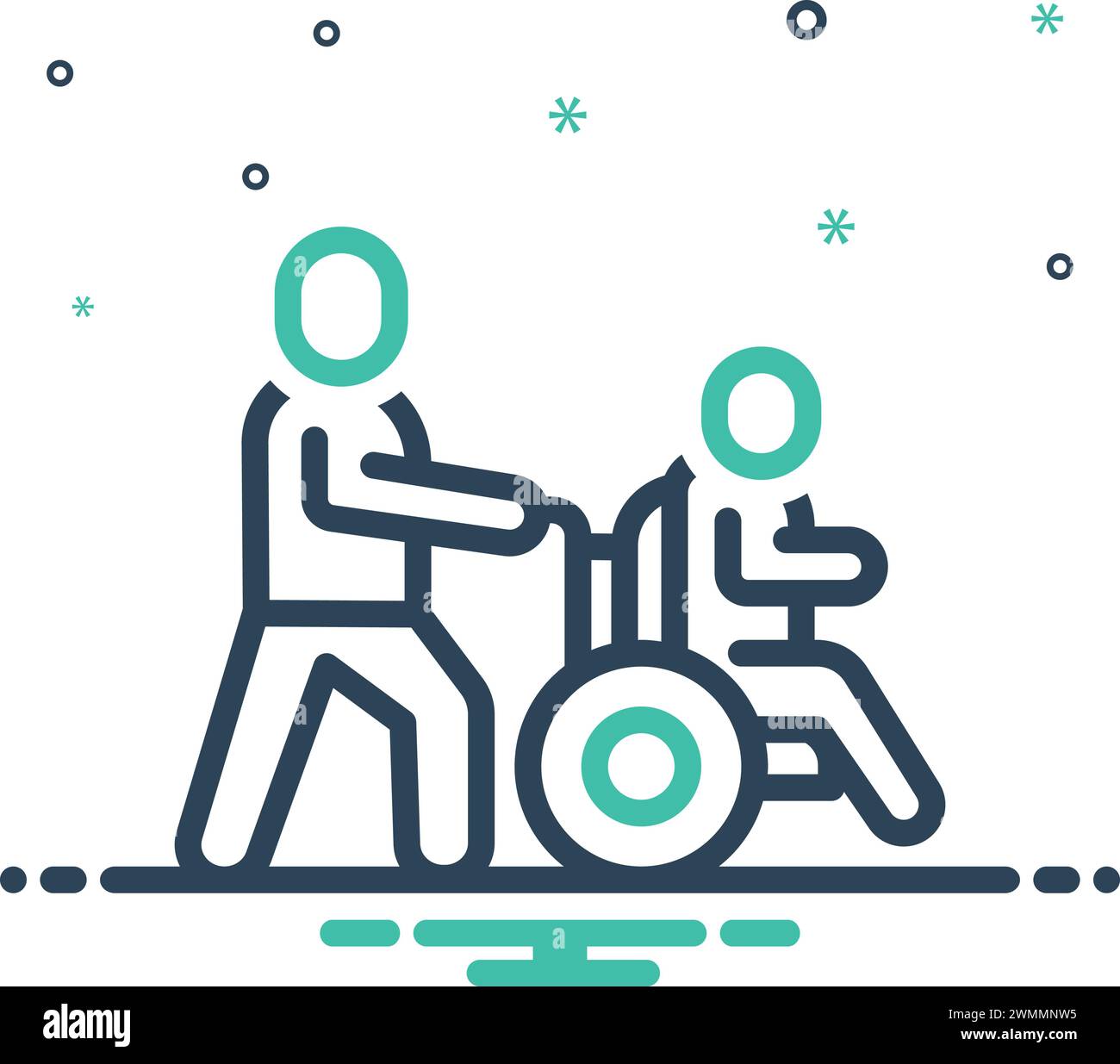Assisted wheelchair Stock Vector Images - Alamy