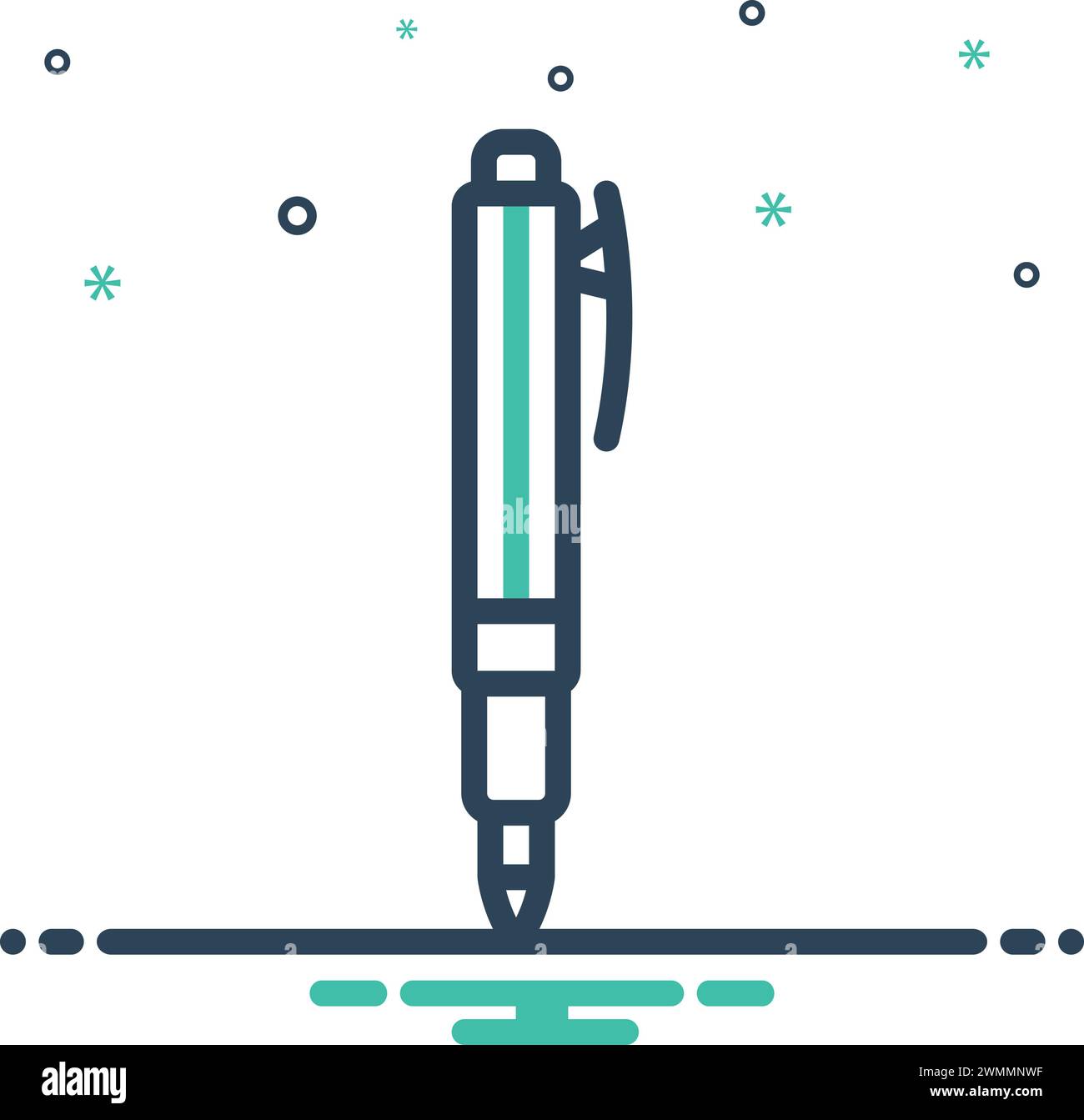 Broad tip pen Stock Vector Images - Alamy