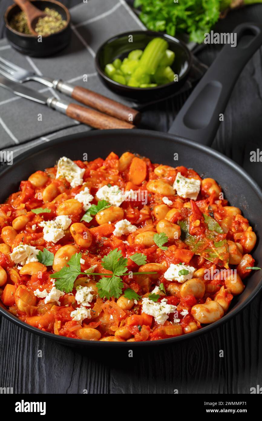 gigantes plaki, greek giant baked beans in a chunky tomato sauce ...