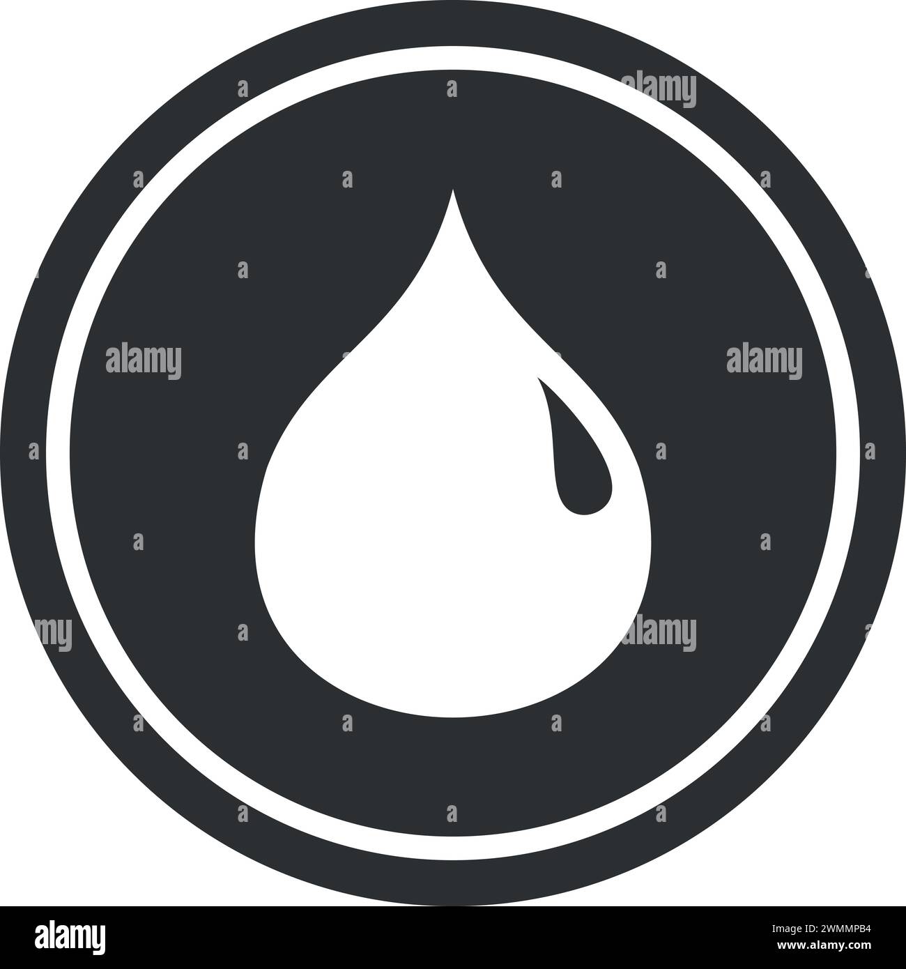 Crude Oil Drop Sign Icon in Flat Style Stock Vector Image & Art - Alamy