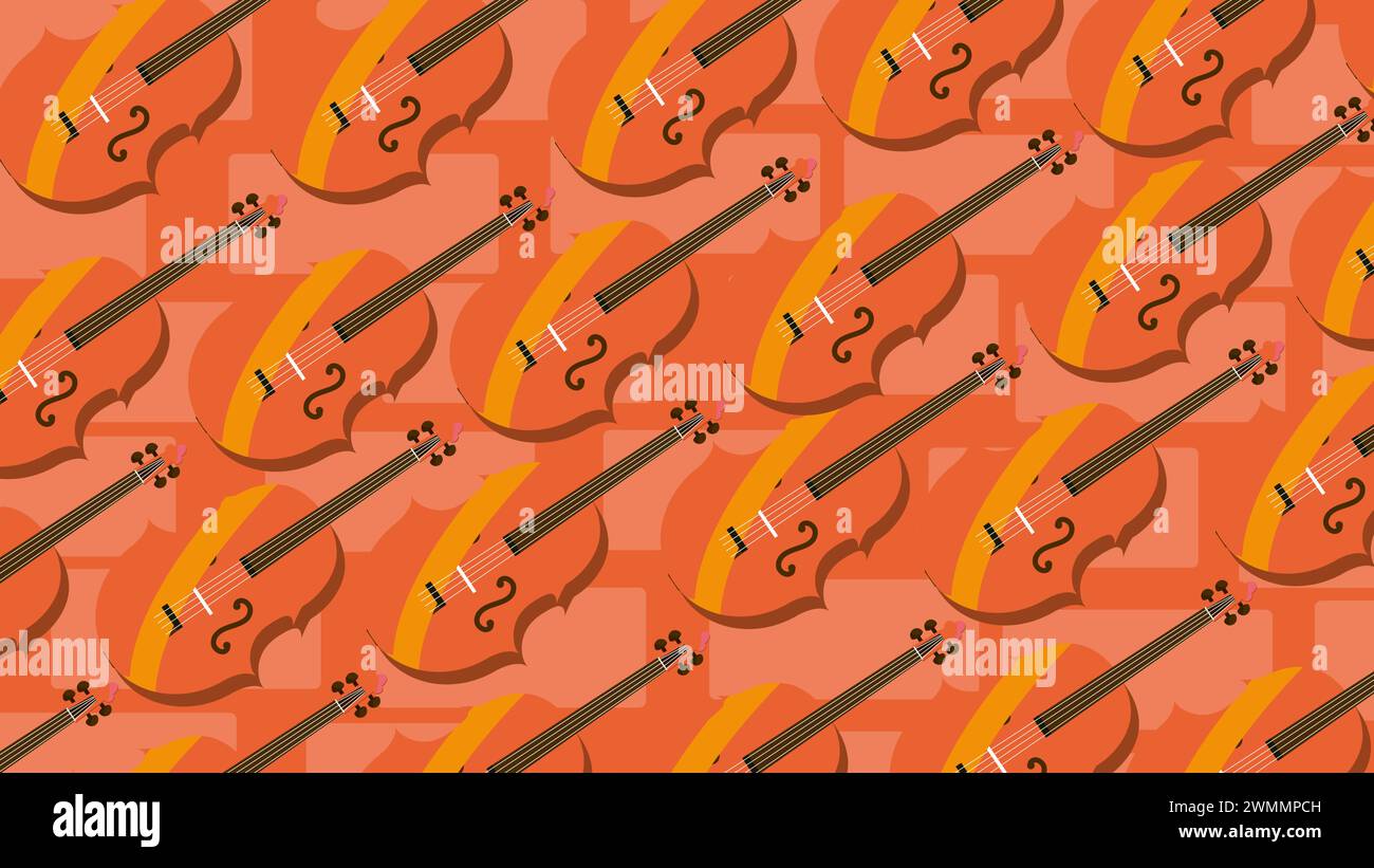 Art illustration icon logo music tools design concept symbol of violin ...