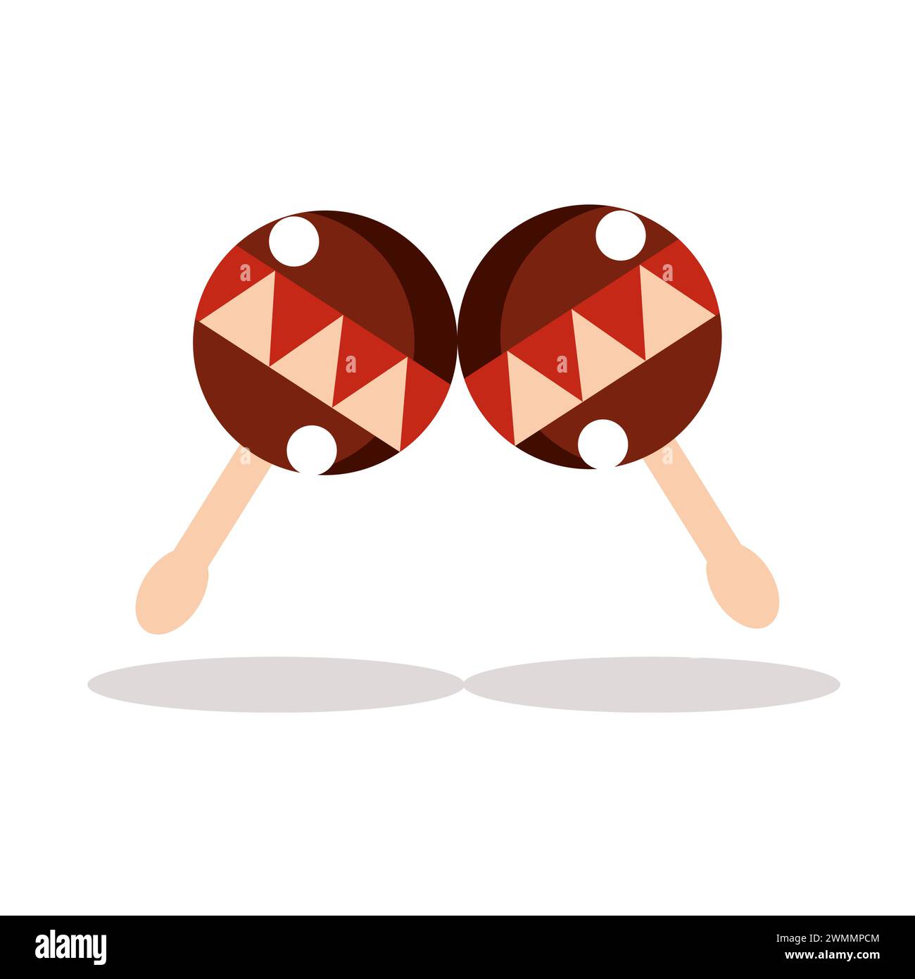 Art illustration icon logo music tools design concept symbol of rumba ...