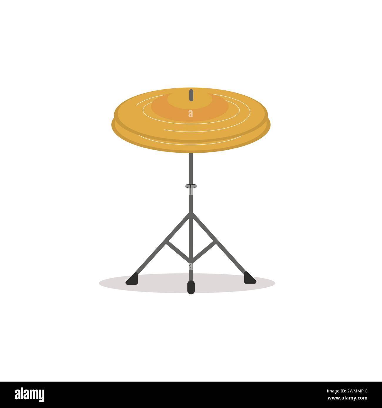 Art illustration icon logo music tools design concept symbol of cymbal ...