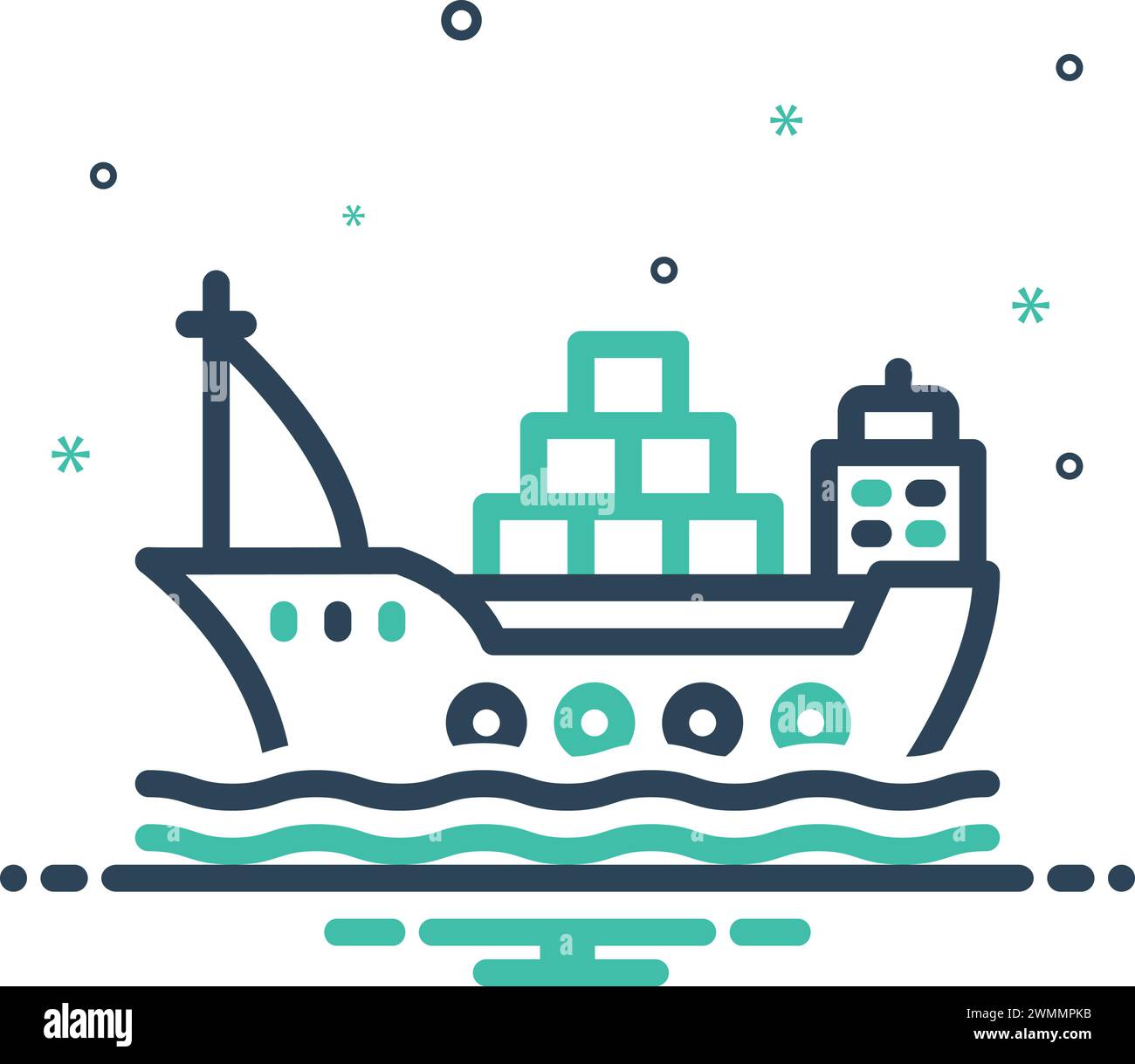 Vessels at sea Stock Vector Images - Alamy