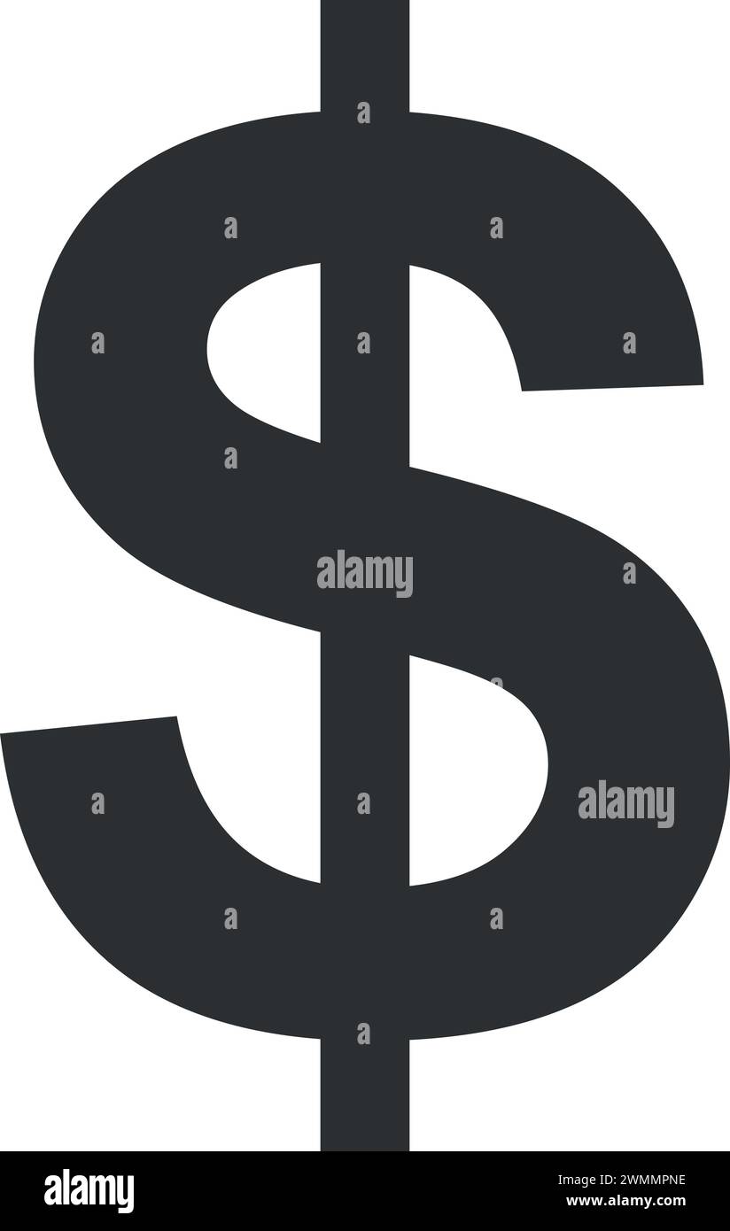Dollar Sign Icon in Flat Style Stock Vector Image & Art - Alamy