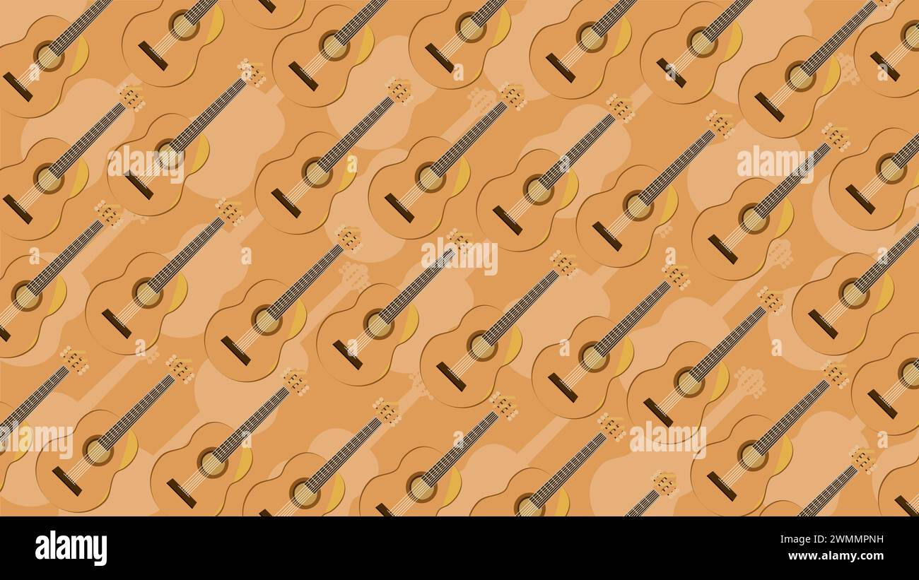 Art illustration icon logo music tools design concept symbol of guitar ...