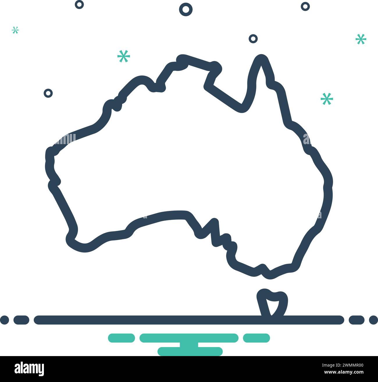 Map of aus hi-res stock photography and images - Alamy
