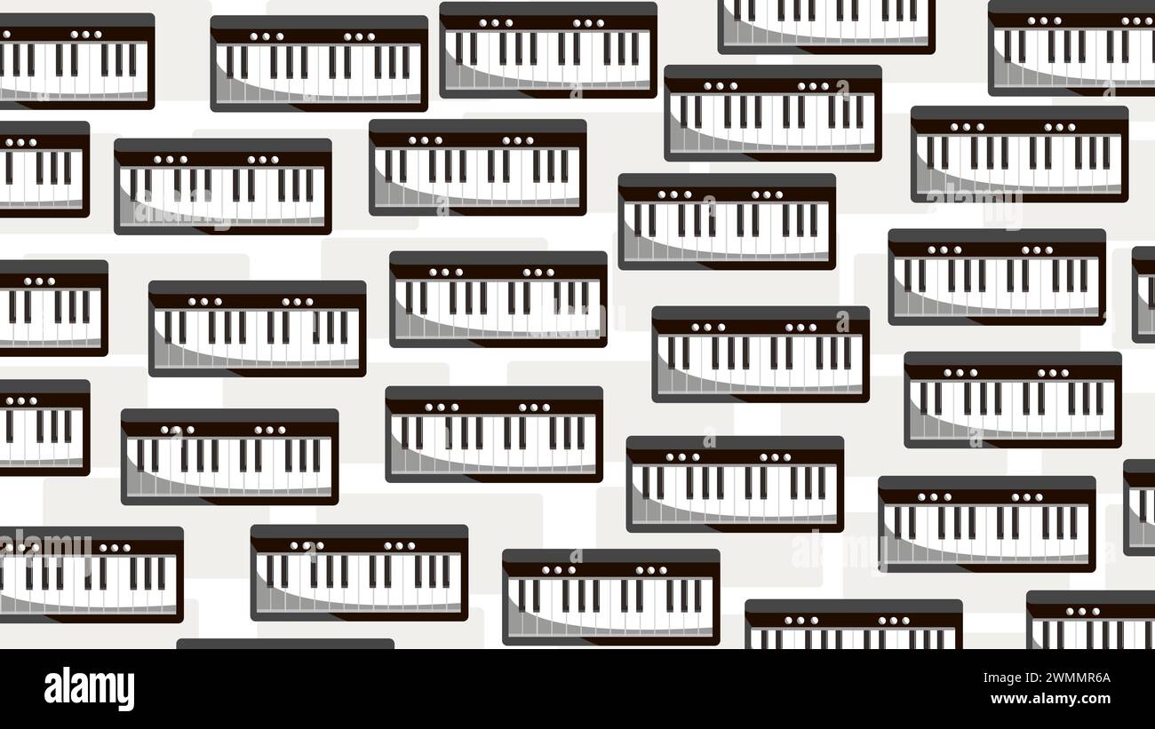 Art illustration icon logo music tools design concept symbol of piano ...