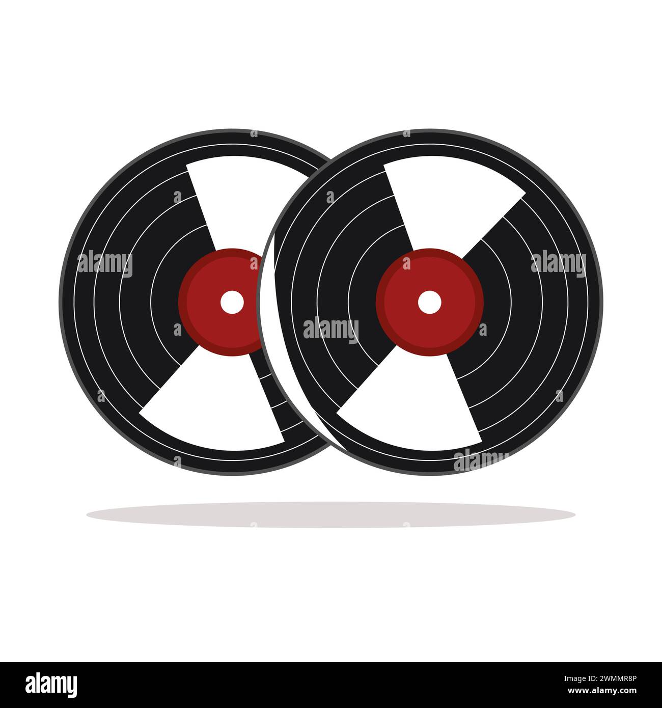 Art illustration icon logo music tools design concept symbol of compact ...