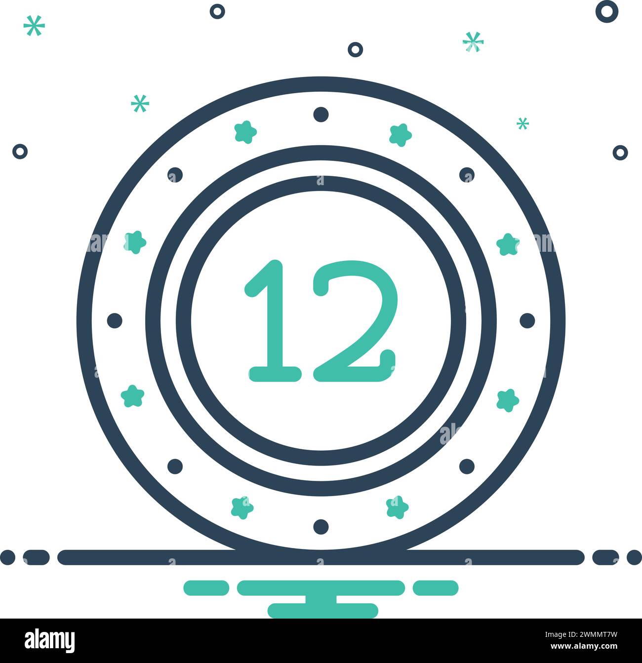 Icon for twelve,number Stock Vector Image & Art - Alamy