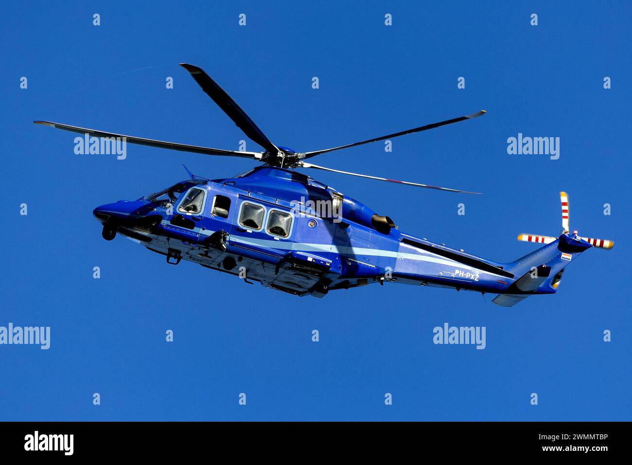 AMSTERDAM - A police helicopter at the extra-secure court, for the ...