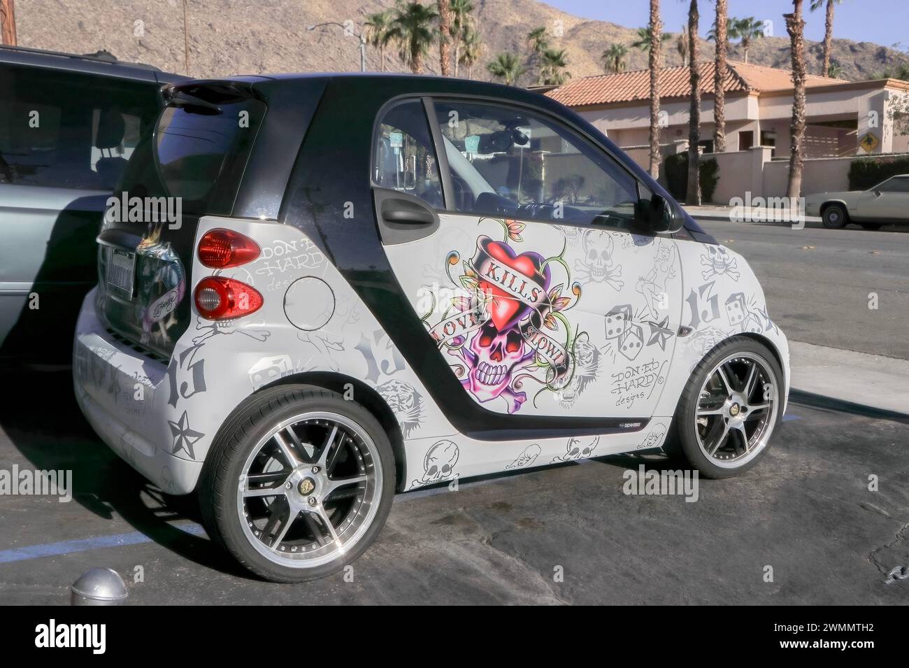 smart car with funky graphics Stock Photo - Alamy
