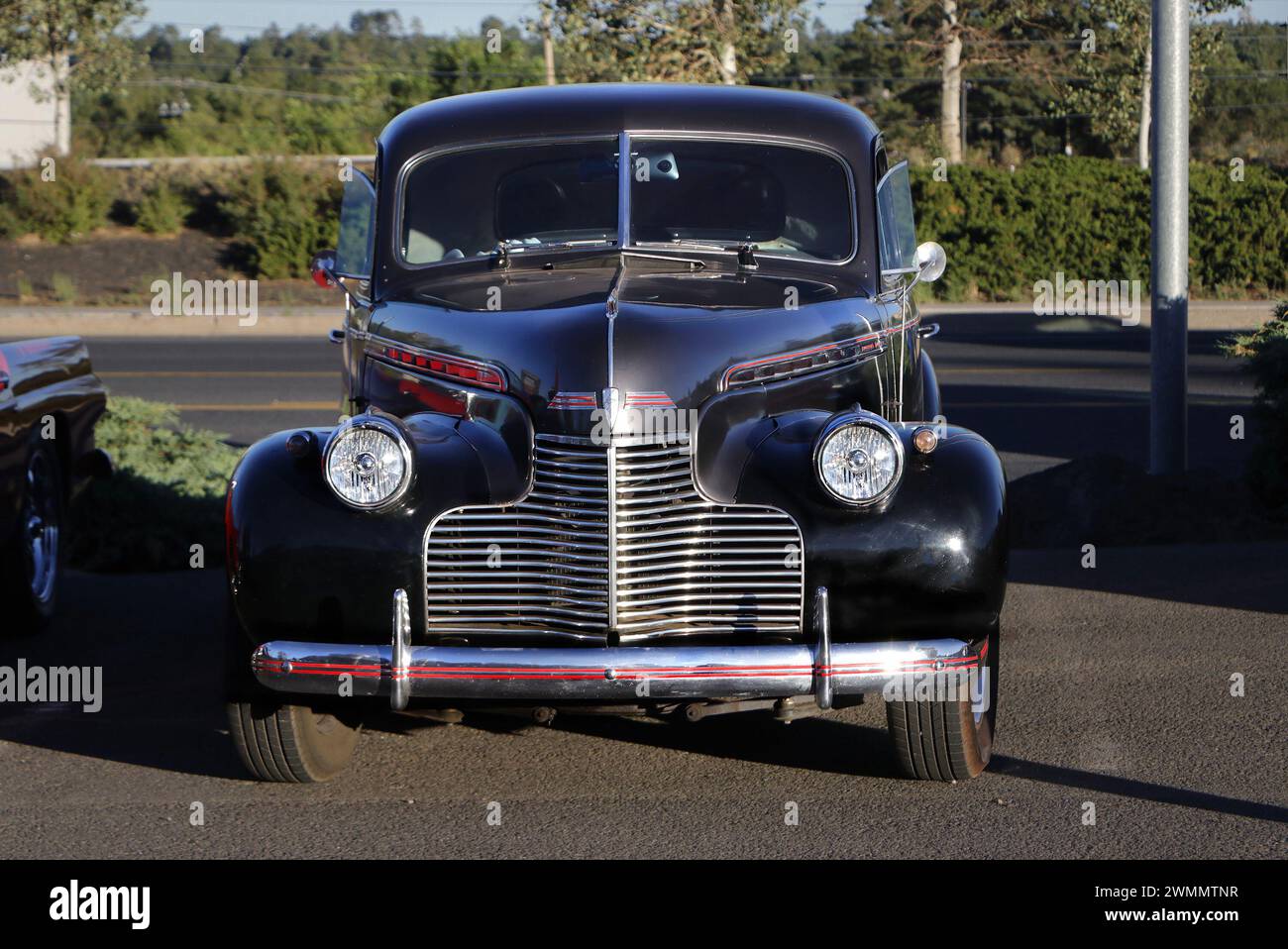 classic black 1940 vintage chevrolet special deluxe coupe Stock Photo ...