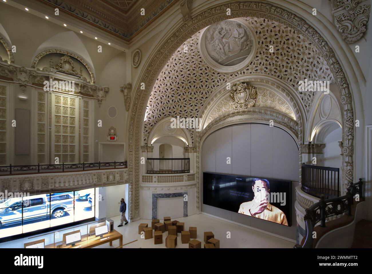 Apple Store on Broadway Downtown Los Angeles LA, converted from an old ...