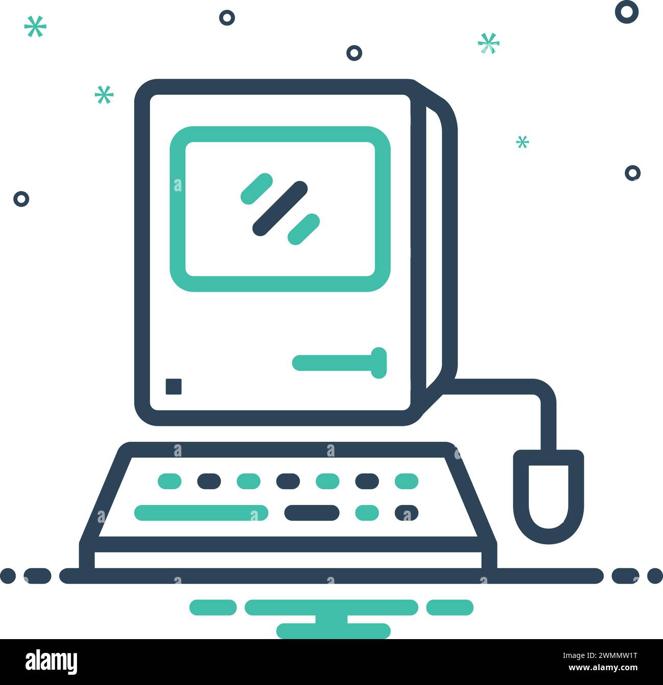 Icon for pc,old computer Stock Vector Image & Art - Alamy