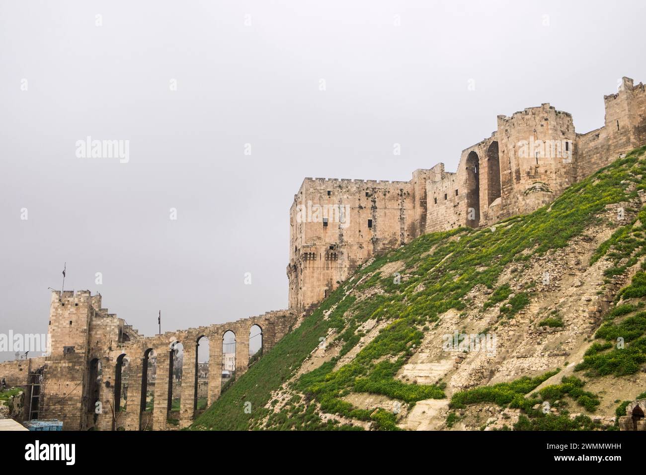 Syria, Aleppo, The Citadel of Aleppo large medieval fortified palace ...