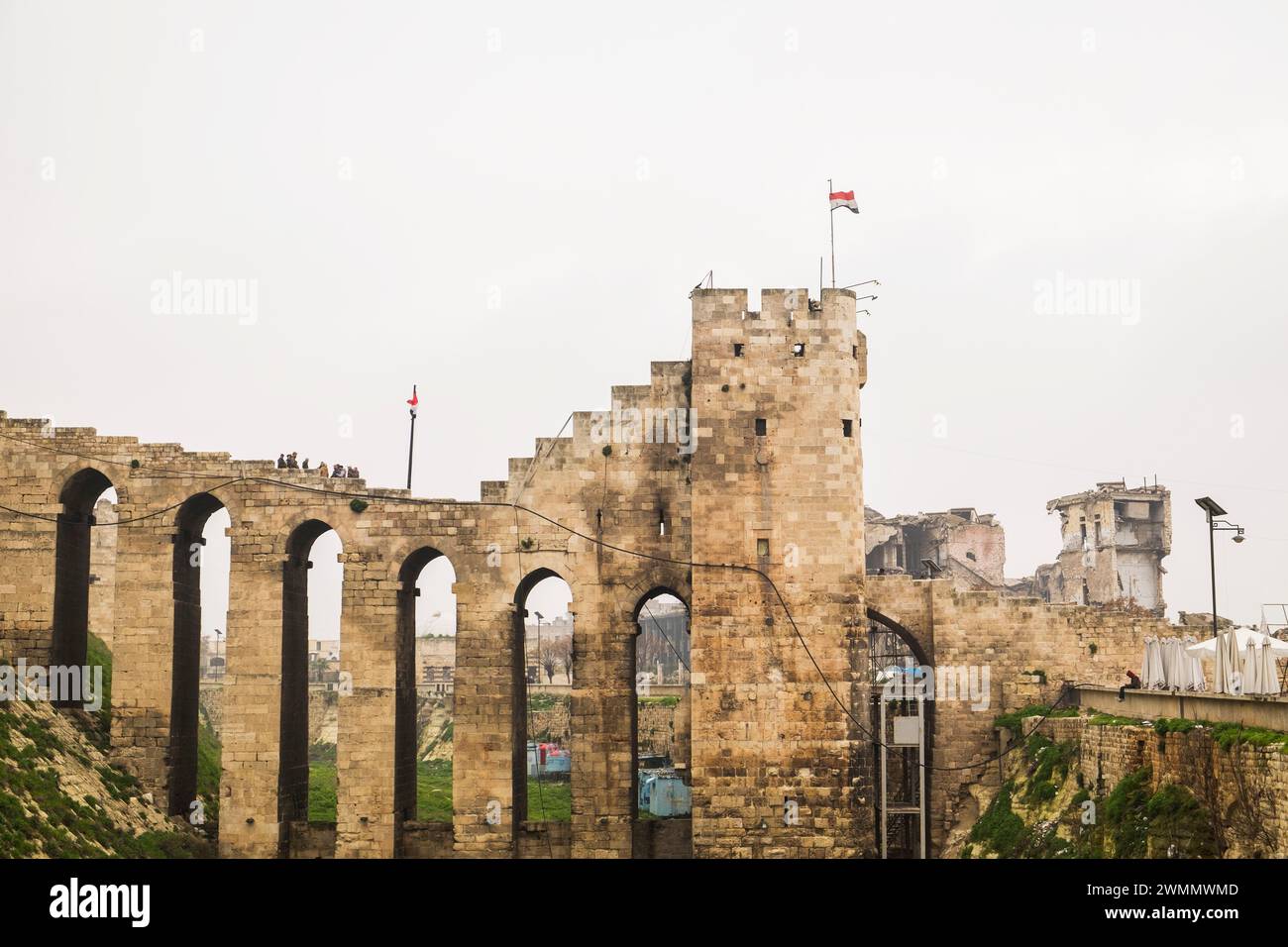 Syria, Aleppo, The Citadel of Aleppo large medieval fortified palace ...