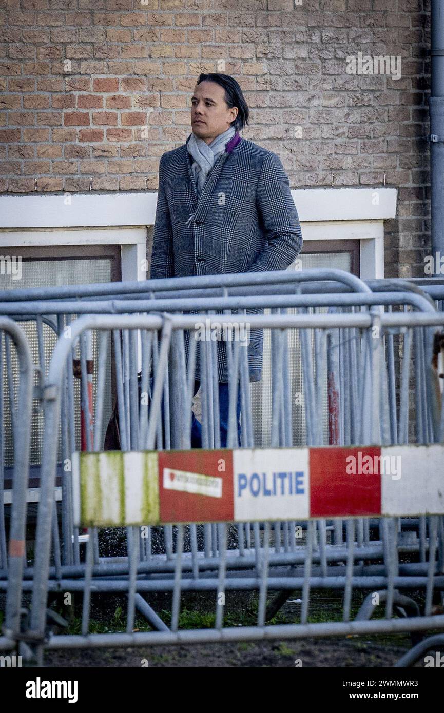 AMSTERDAM - Lawyer Guy Weski arrives at the extra-secure court for the ...