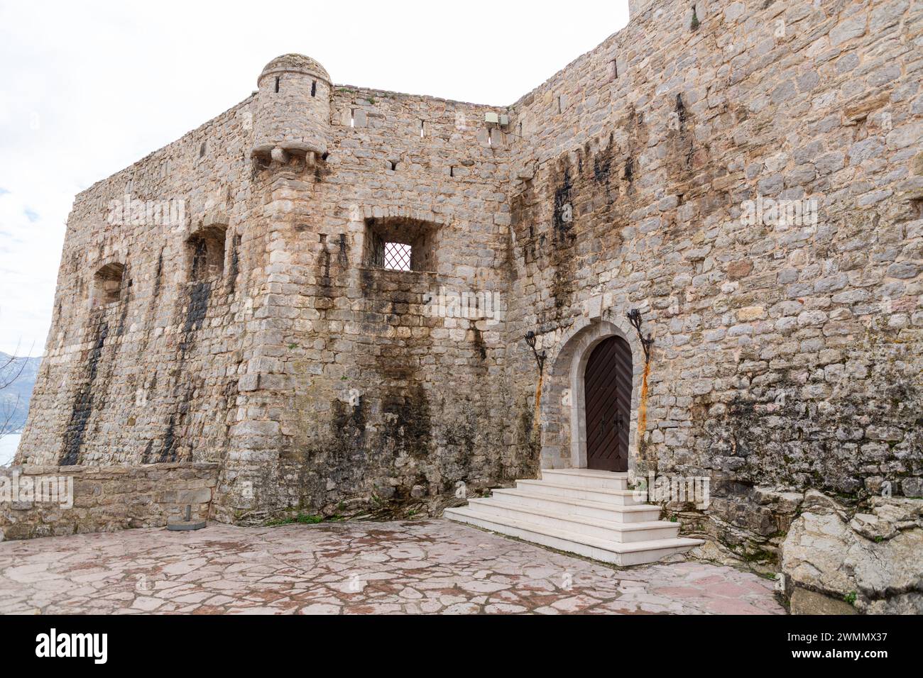 The citadel in Budva is an ancient fortress on the Adriatic coast ...