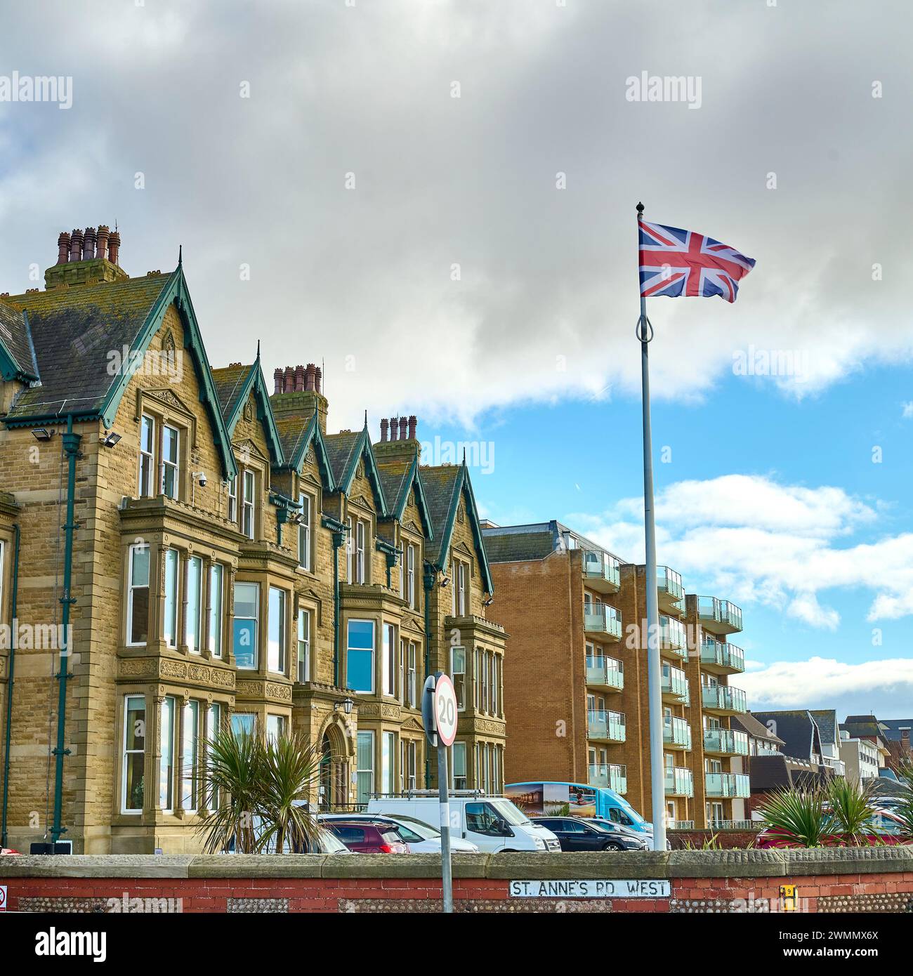 Union Jack flies in the grounds of Fylde Borough Council offices,St ...