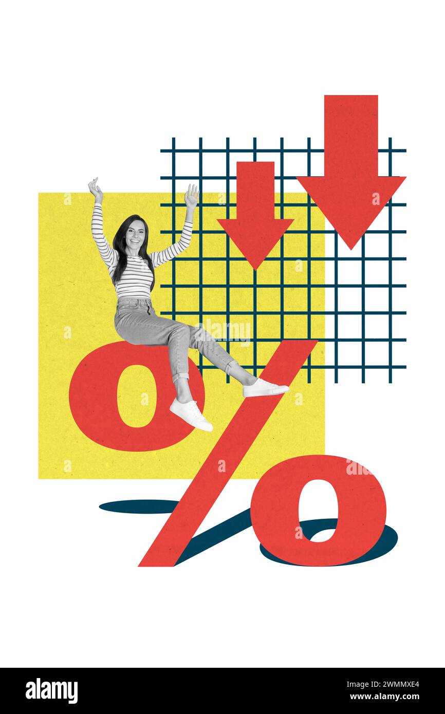 Financial collage percent hi-res stock photography and images - Alamy
