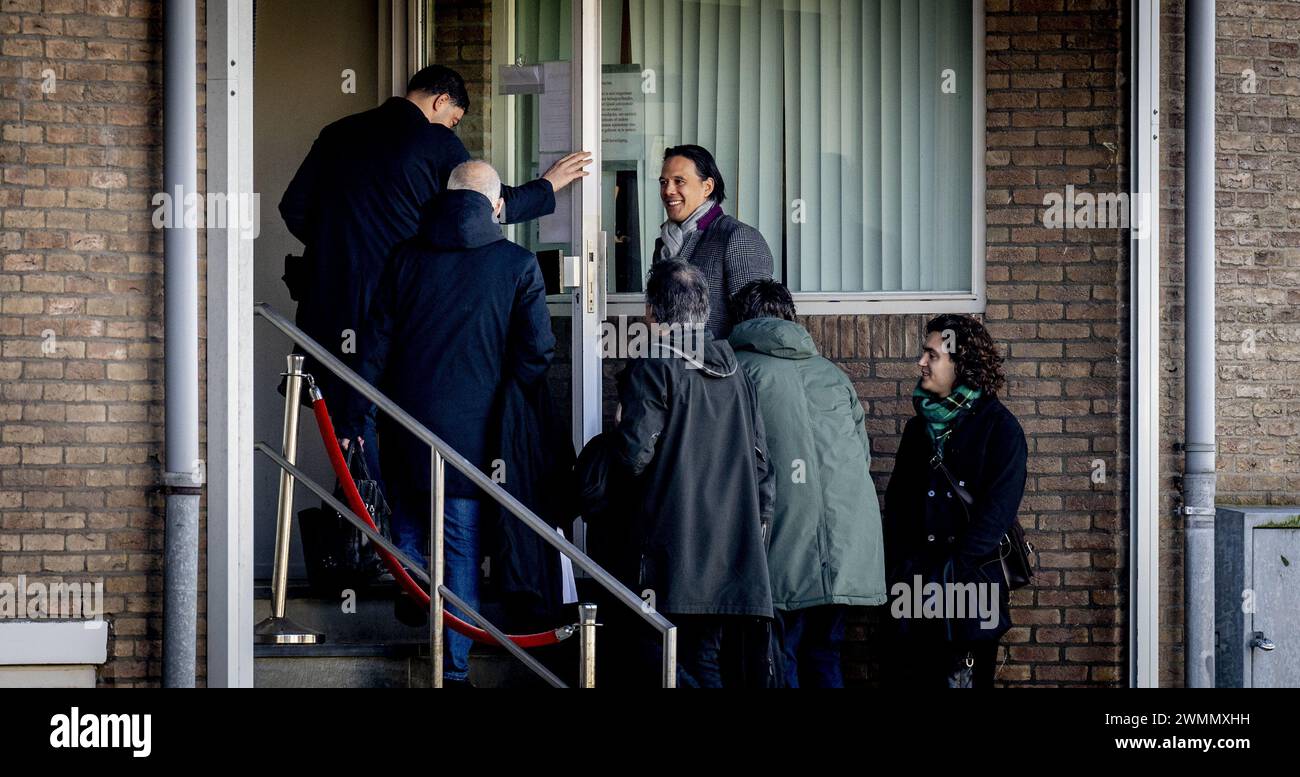 AMSTERDAM - Lawyer Guy Weski arrives at the extra-secure court for the ...