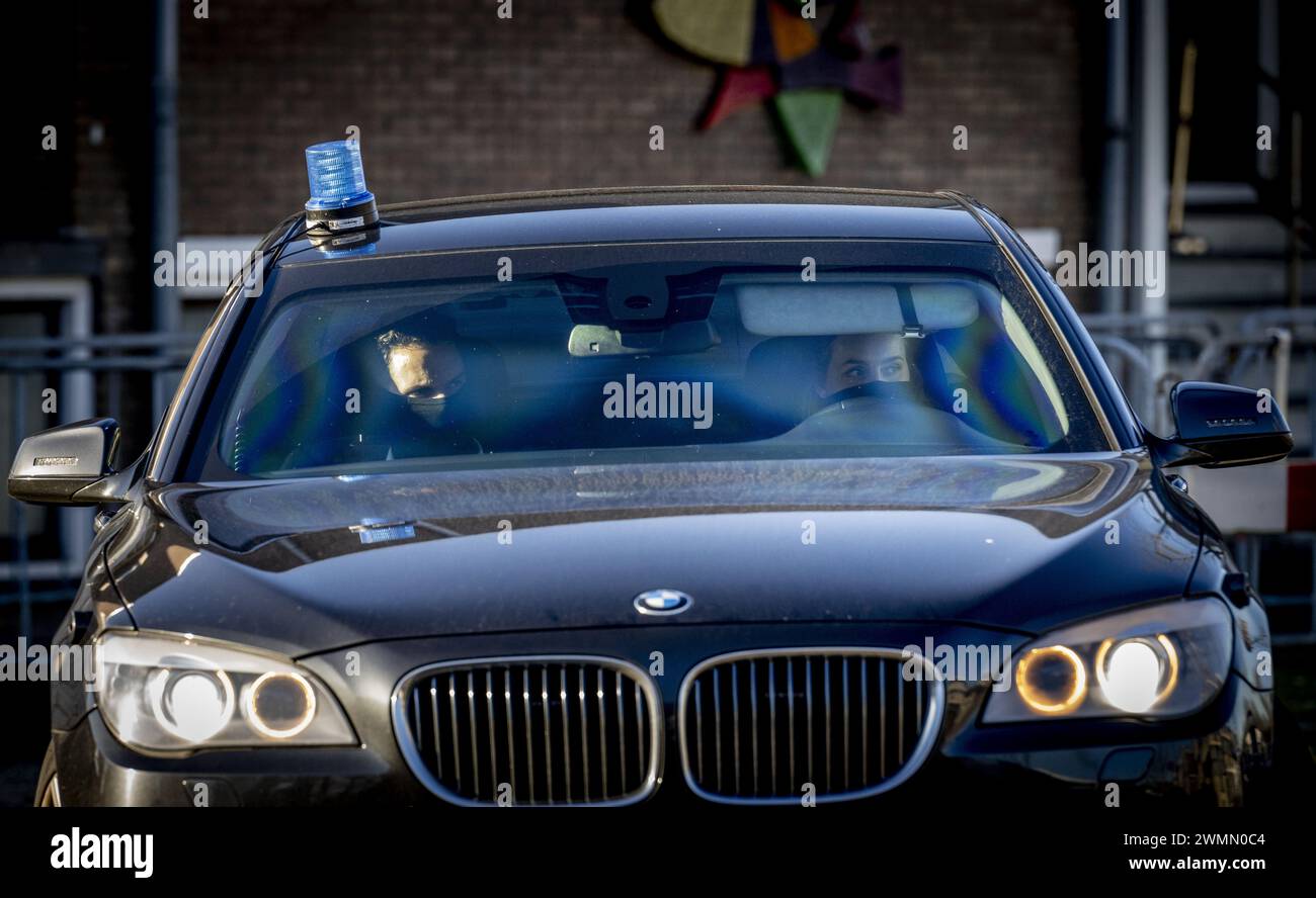 AMSTERDAM - A secured car arrives at the extra-secure court for the ...