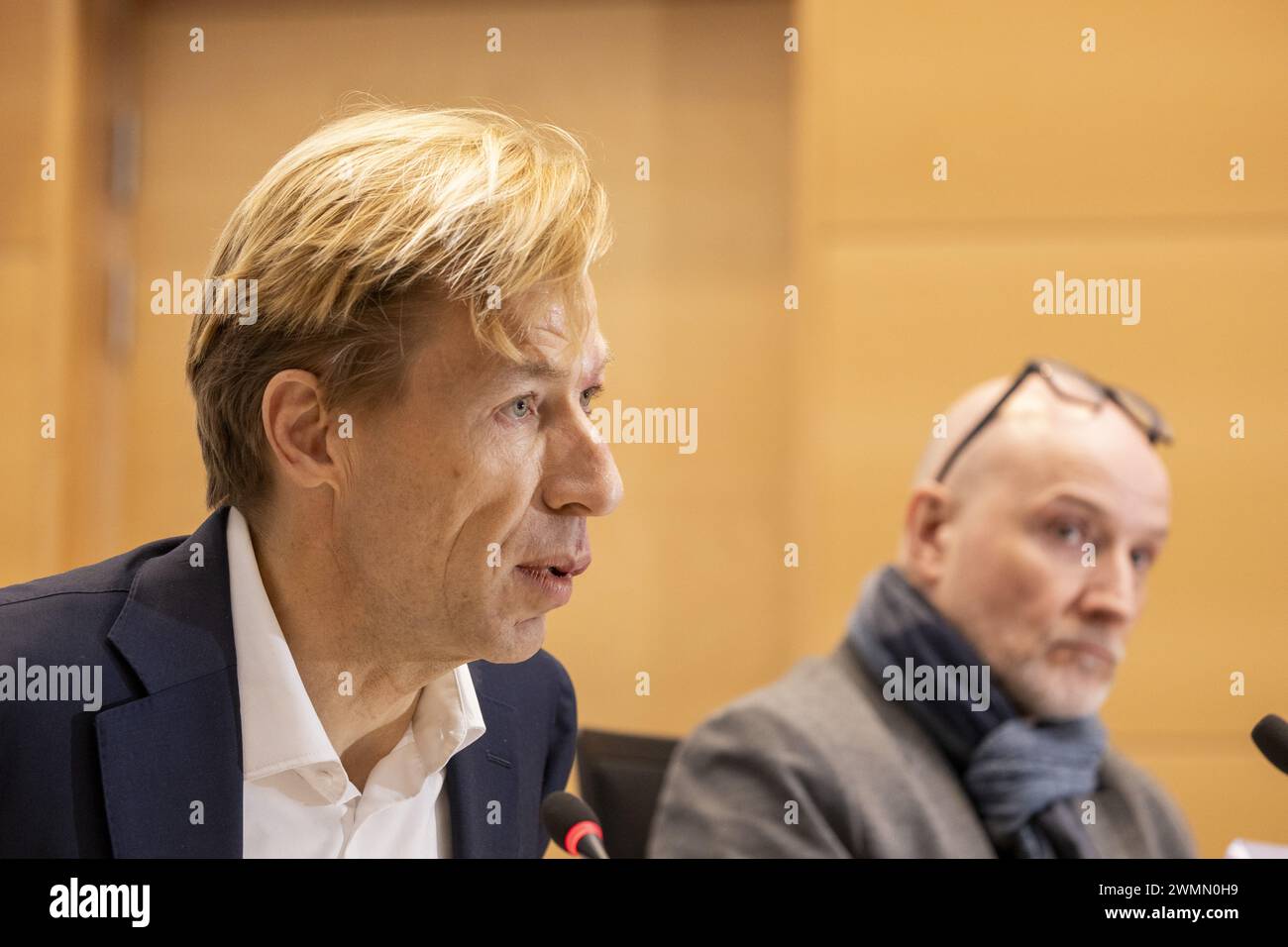 Brussels, Belgium. 27th Feb, 2024. Bpost CEO Chris Peeters pictured ...