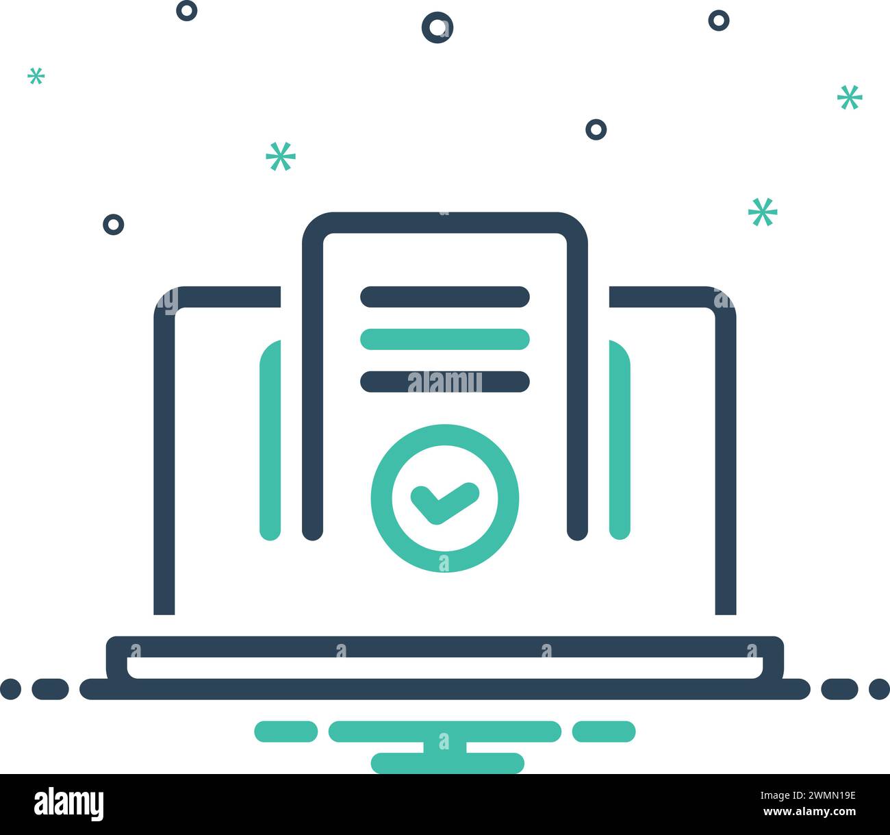 Icon for verified,documented Stock Vector Image & Art - Alamy