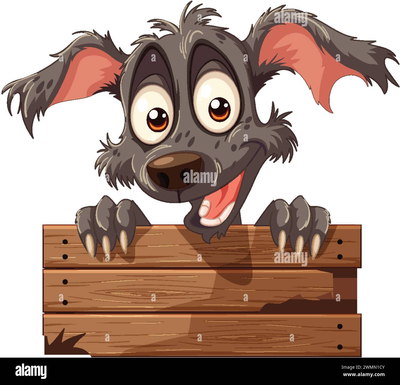 Dog behind fence Cut Out Stock Images & Pictures - Alamy
