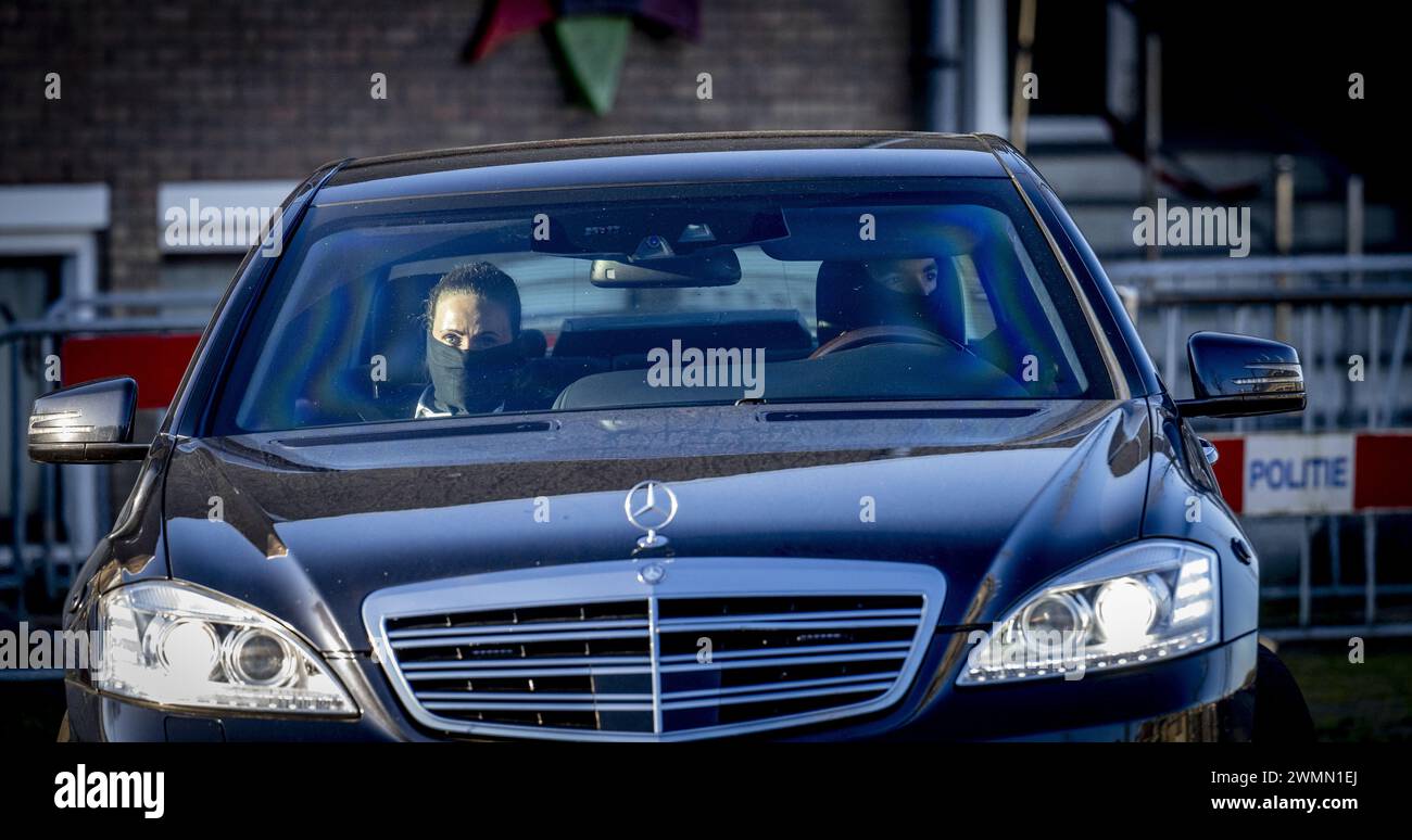 AMSTERDAM - A secured car arrives at the extra-secure court for the ...