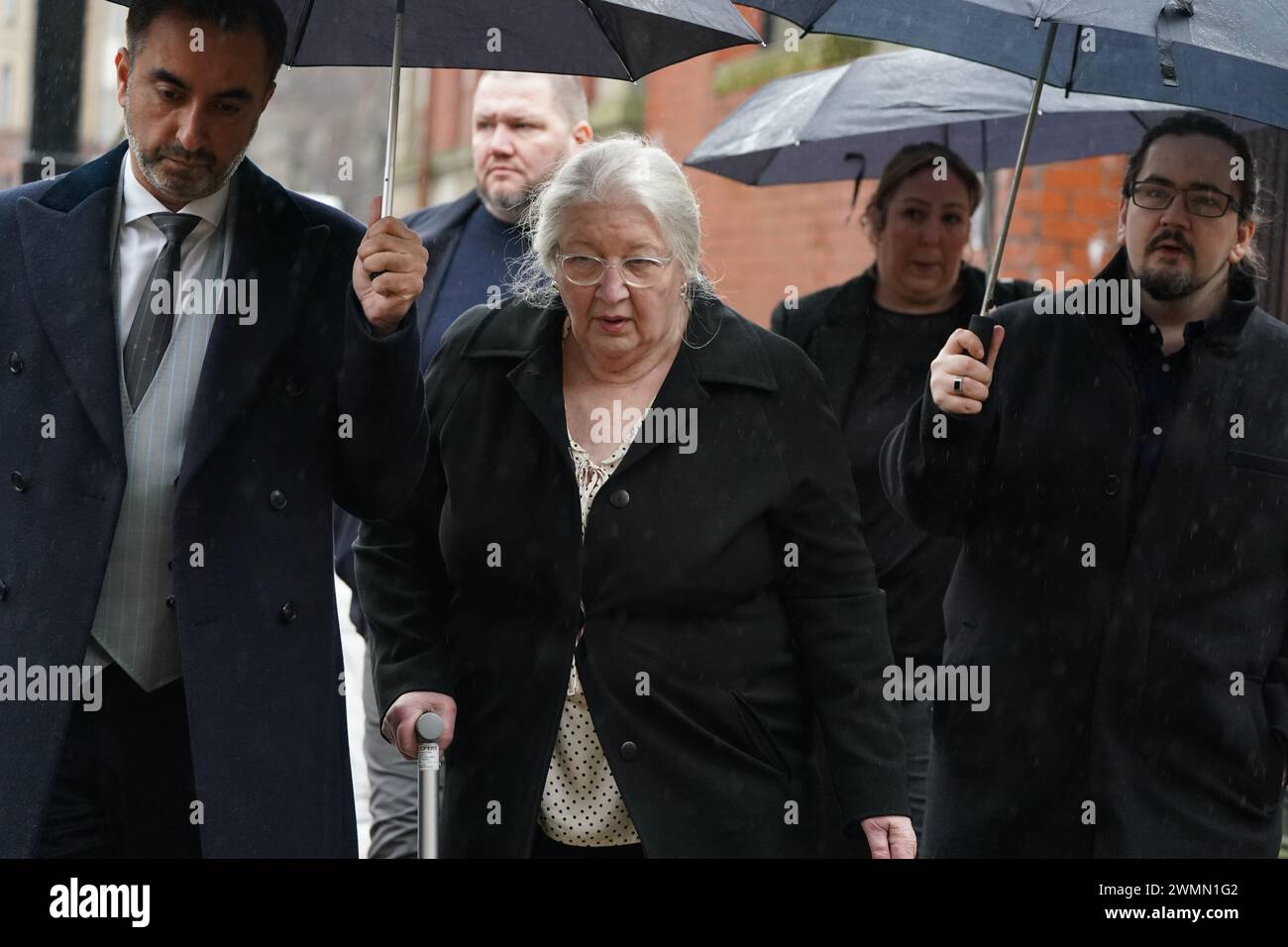 Emma Caldwell's mother, Margaret Caldwell arriving with family members ...