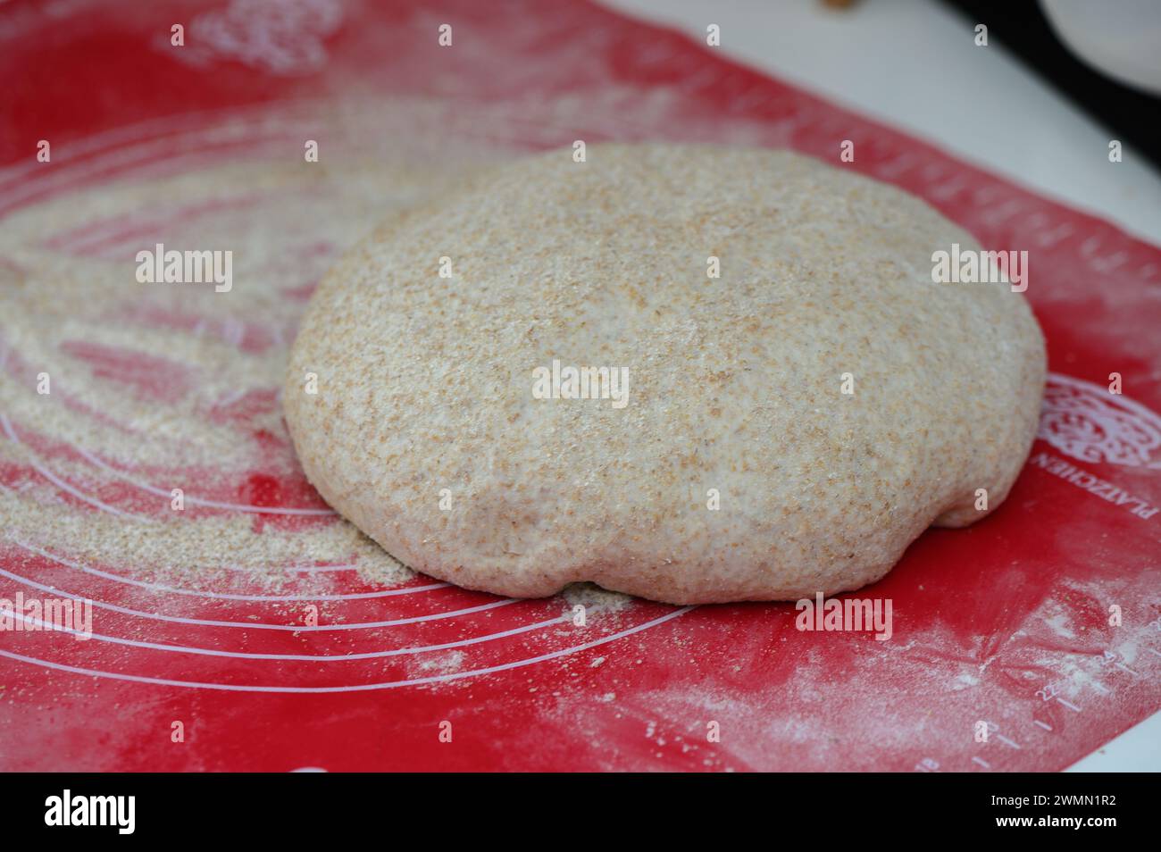 dough formed for bread in the kitchen 1 Stock Photo - Alamy