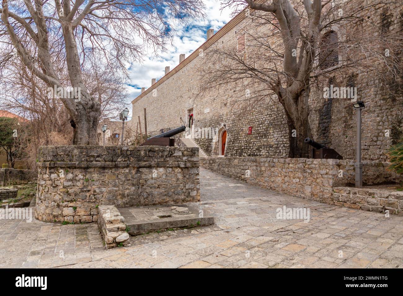 Budva, Montenegro - 13 FEB 2024: The citadel in Budva is an ancient ...