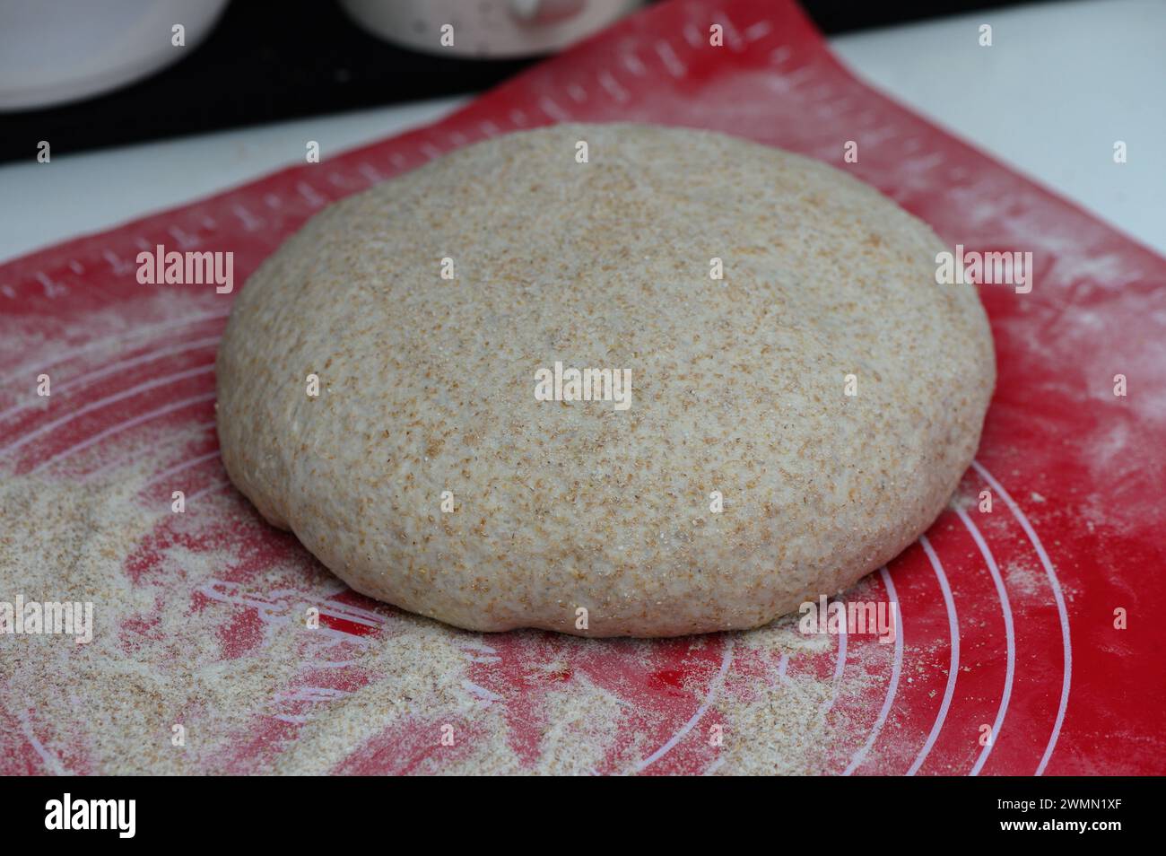 dough formed for bread in the kitchen Stock Photo - Alamy