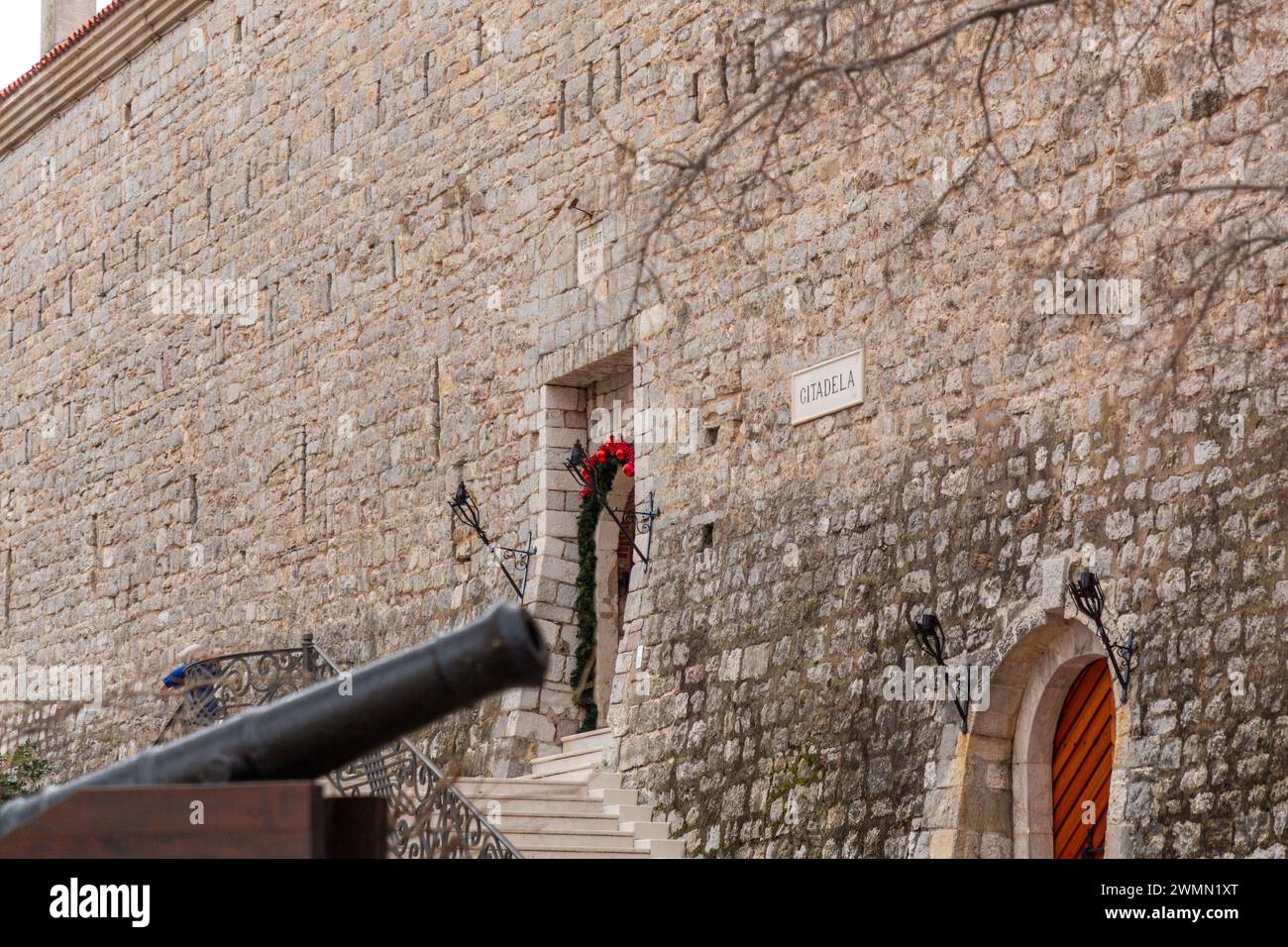 Budva, Montenegro - 13 FEB 2024: The citadel in Budva is an ancient ...