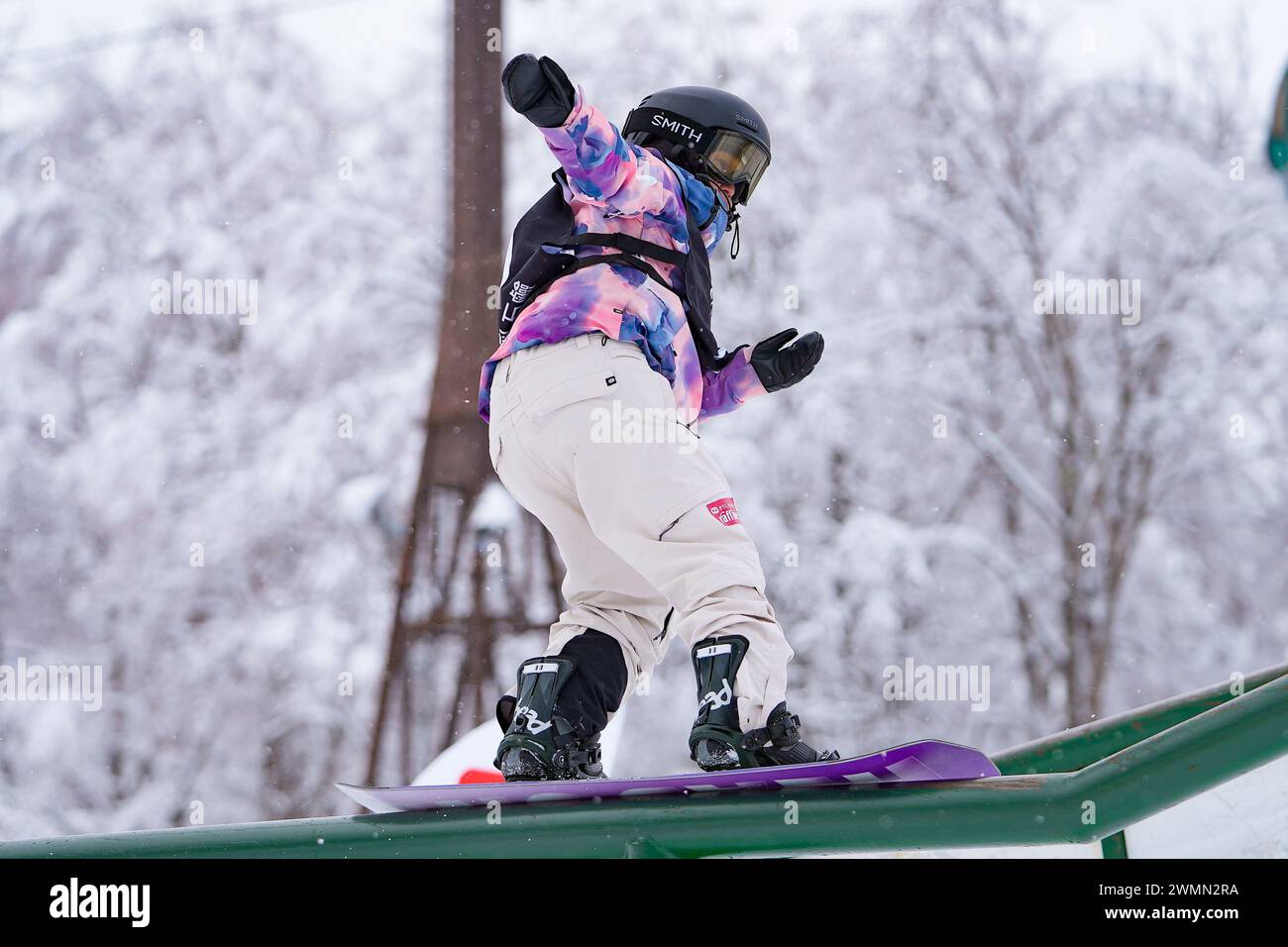 Nagano, Japan. 27th Feb, 2024. Rina Yoshika Snowboarding : COWDAY SLOPE 2024 Women's Slopestyle ...