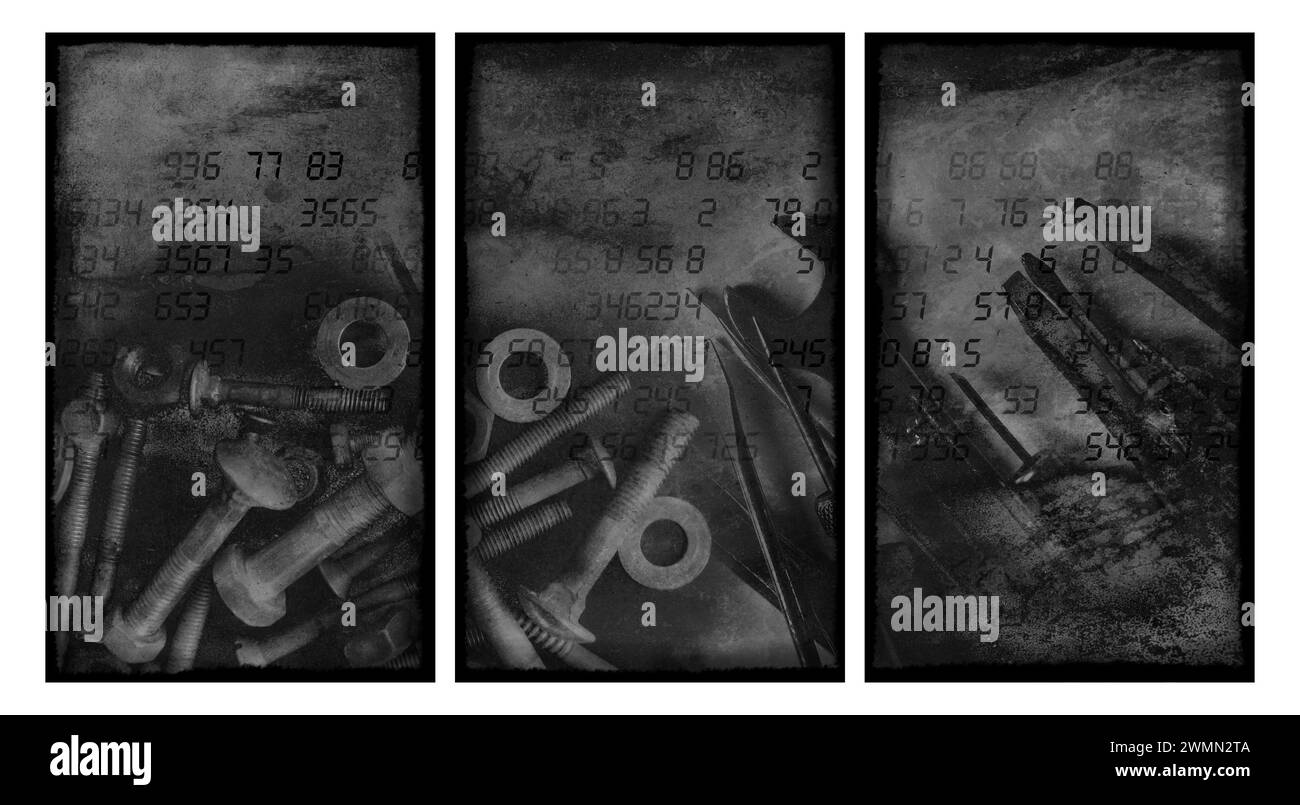 Modern interior triptych Stock Photo - Alamy