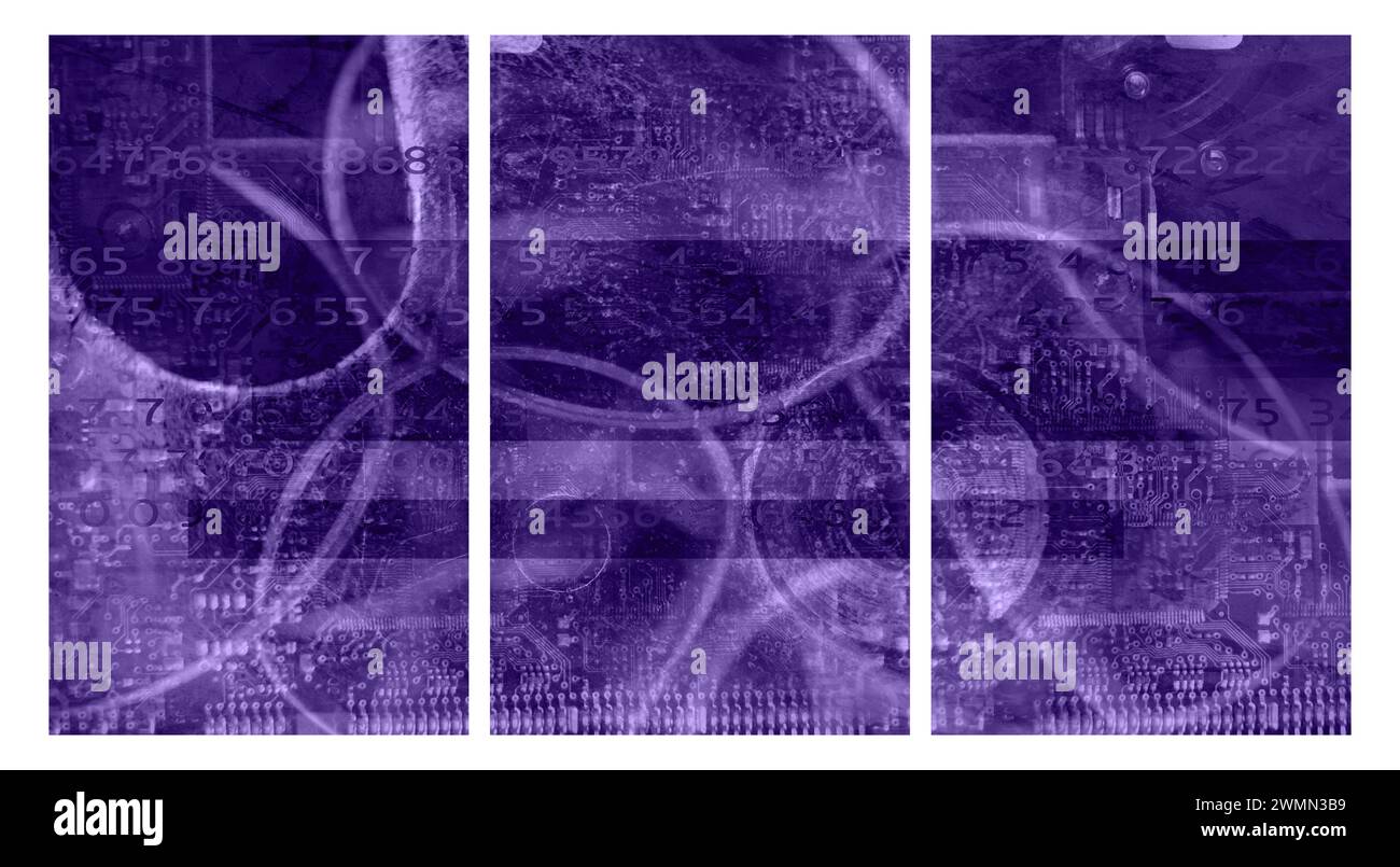 Modern interior triptych Stock Photo - Alamy