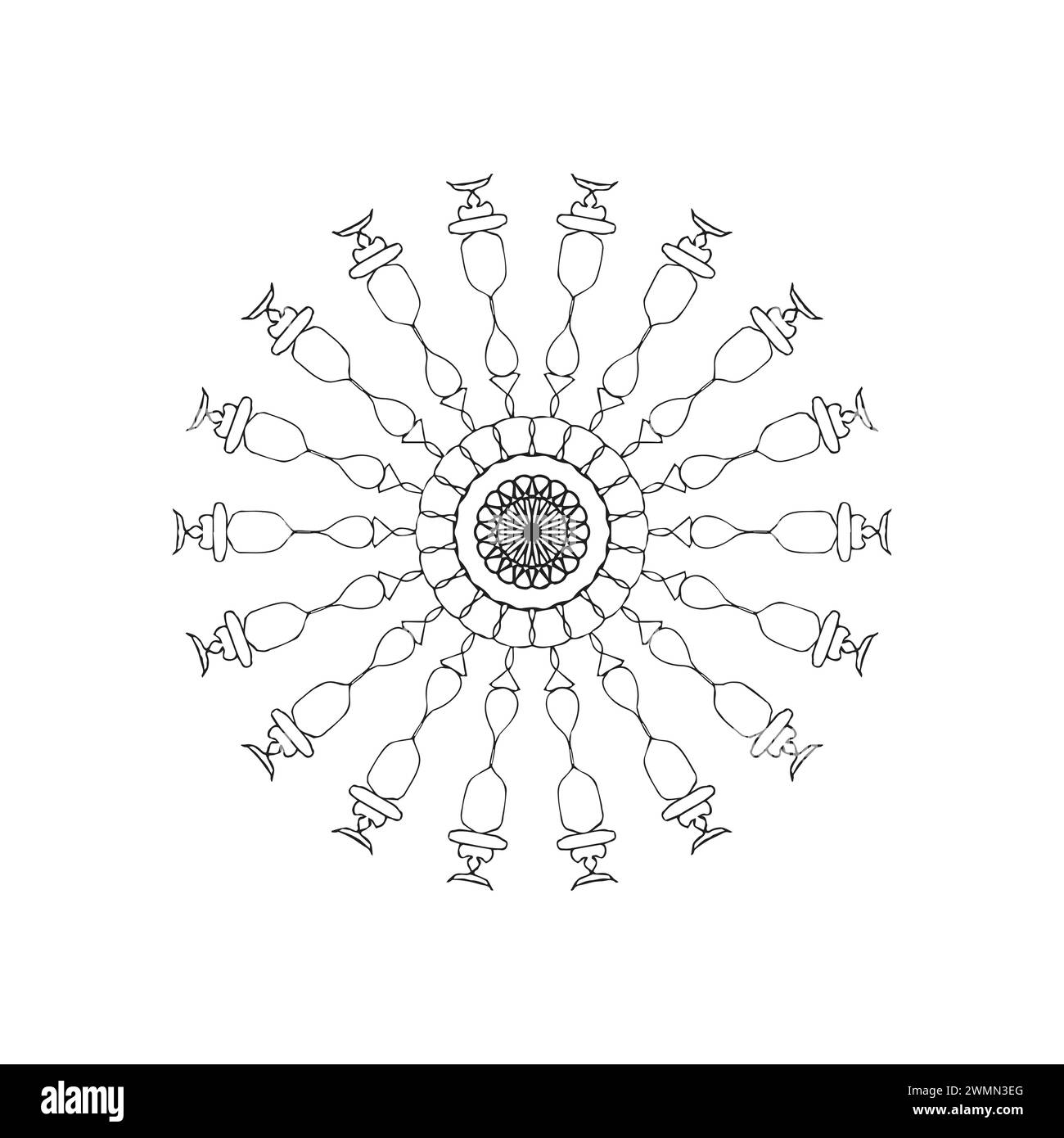 illustration of an vector element like mandala, circle shaped mandala ...
