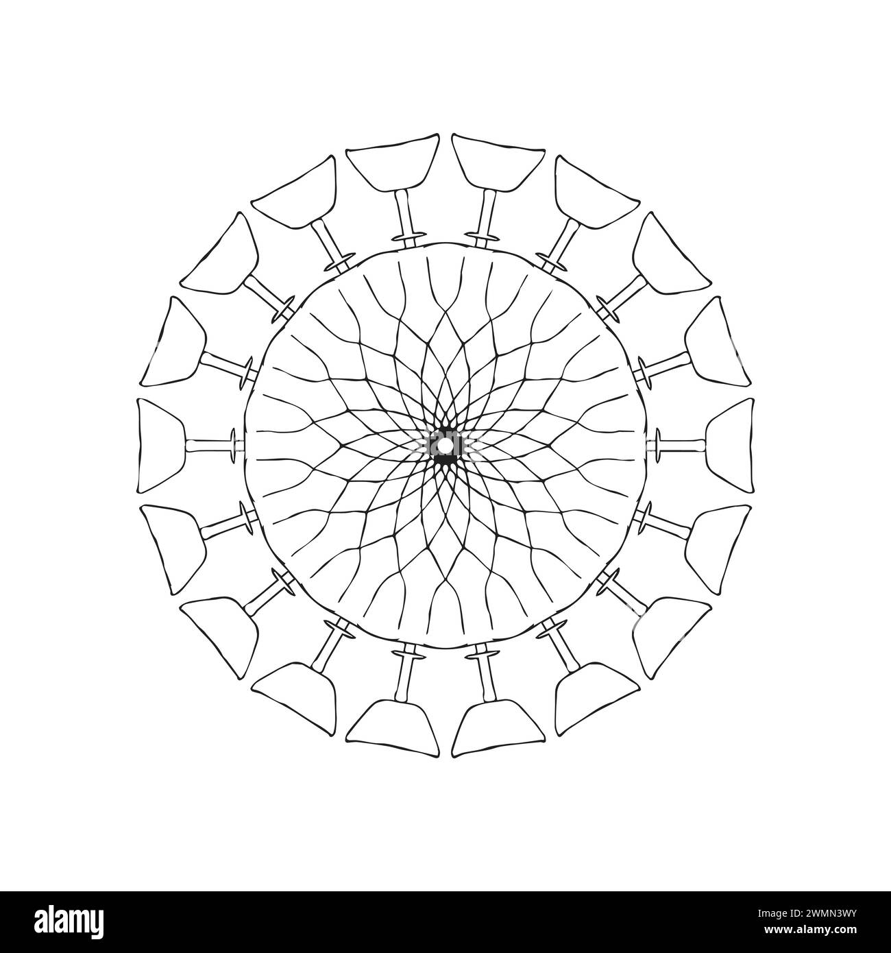 illustration of an vector element like mandala, circle shaped mandala ...