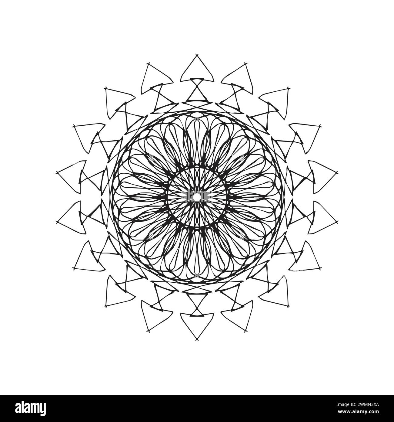 illustration of an vector element like mandala, circle shaped mandala ...