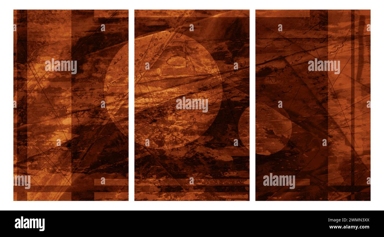 Modern interior triptych Stock Photo - Alamy